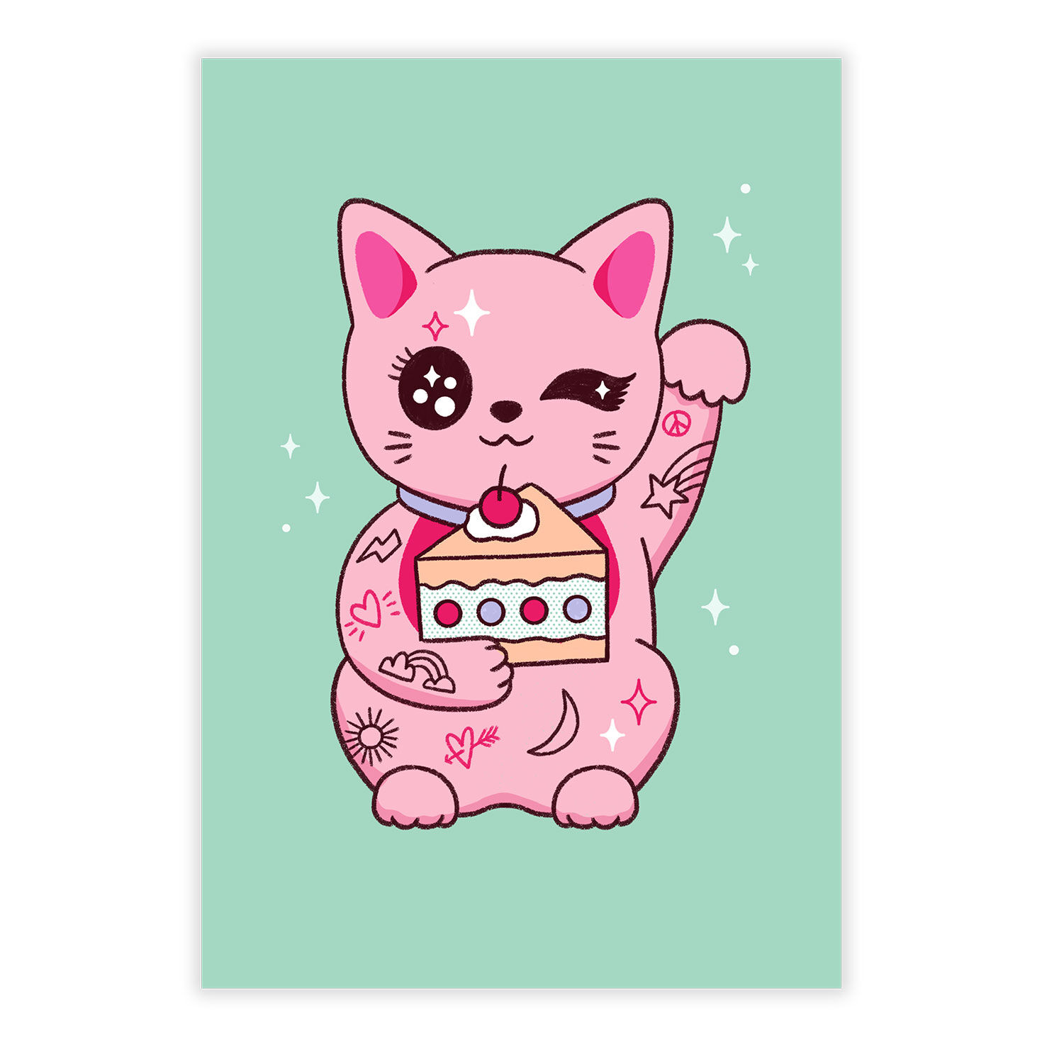 Pink Kawaii Cat eCard - eCards | Hallmark