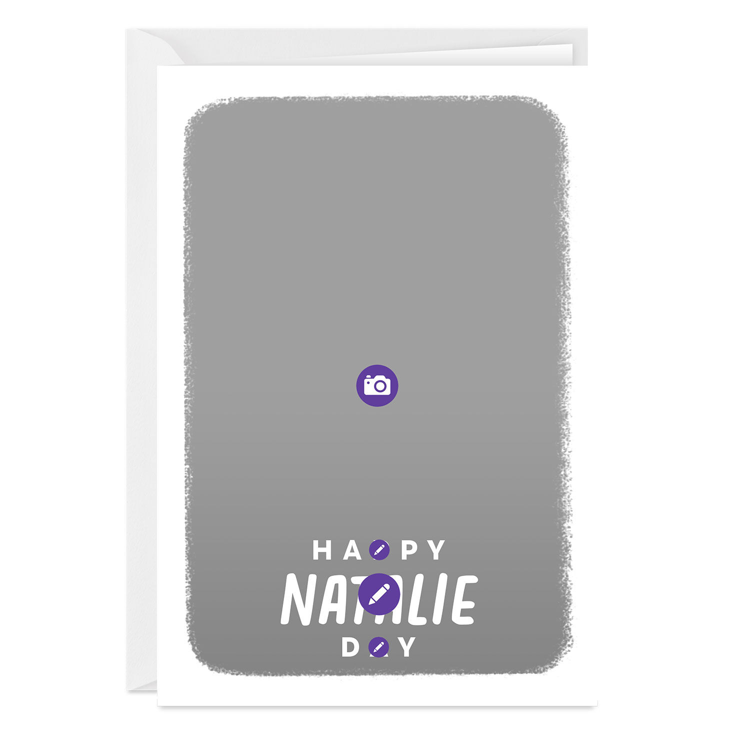 Personalized White Outline Any Occasion Photo Card - Greeting Cards ...