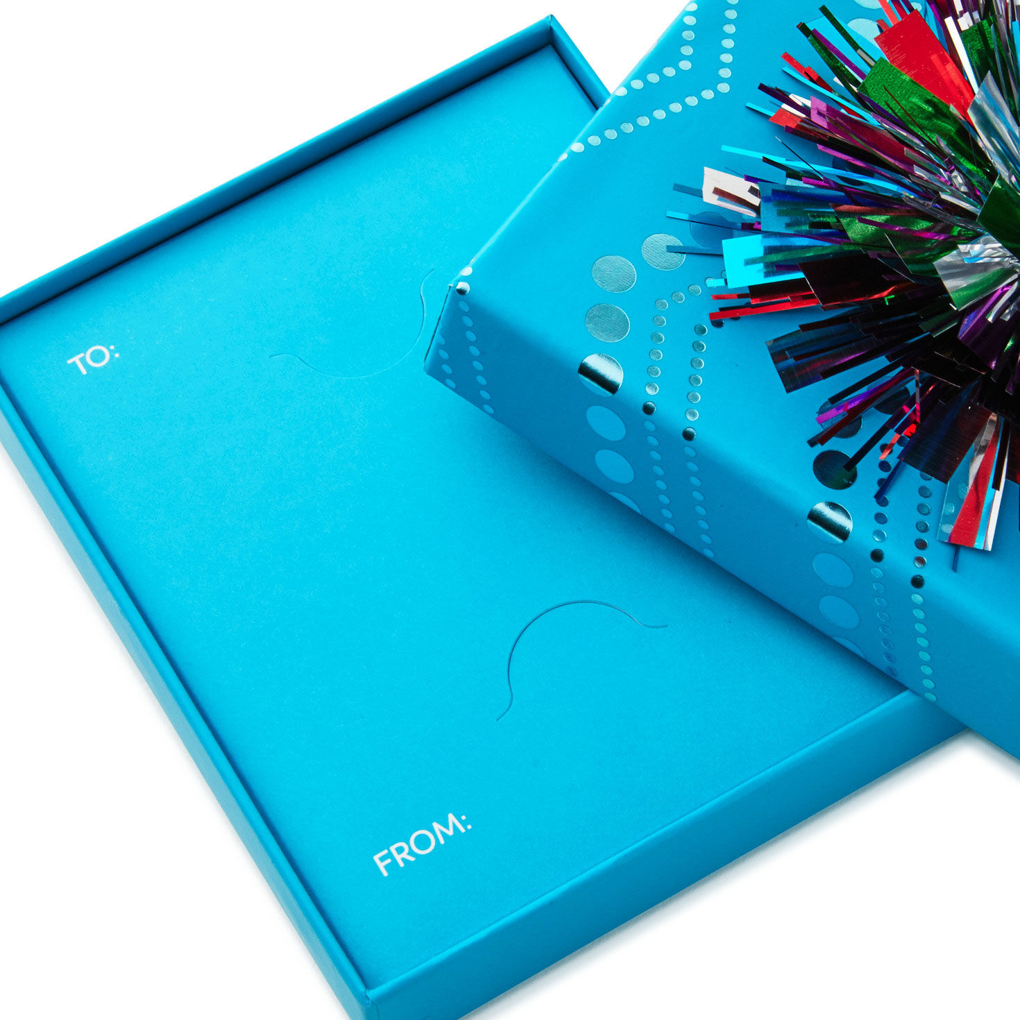 4.5" Turquoise Chevrons Gift Card Holder Box With Bow - Gift Card ...