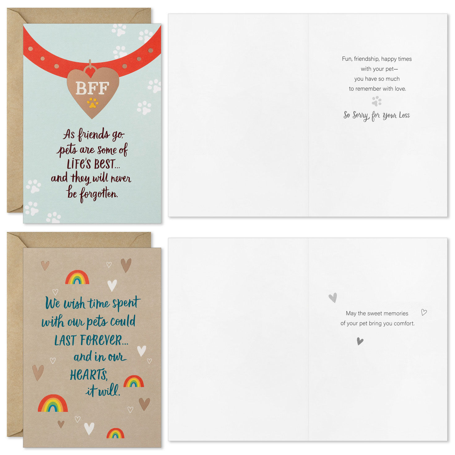 Loss of Pet Assorted Sympathy Cards, Pack of 16 - Boxed Cards | Hallmark