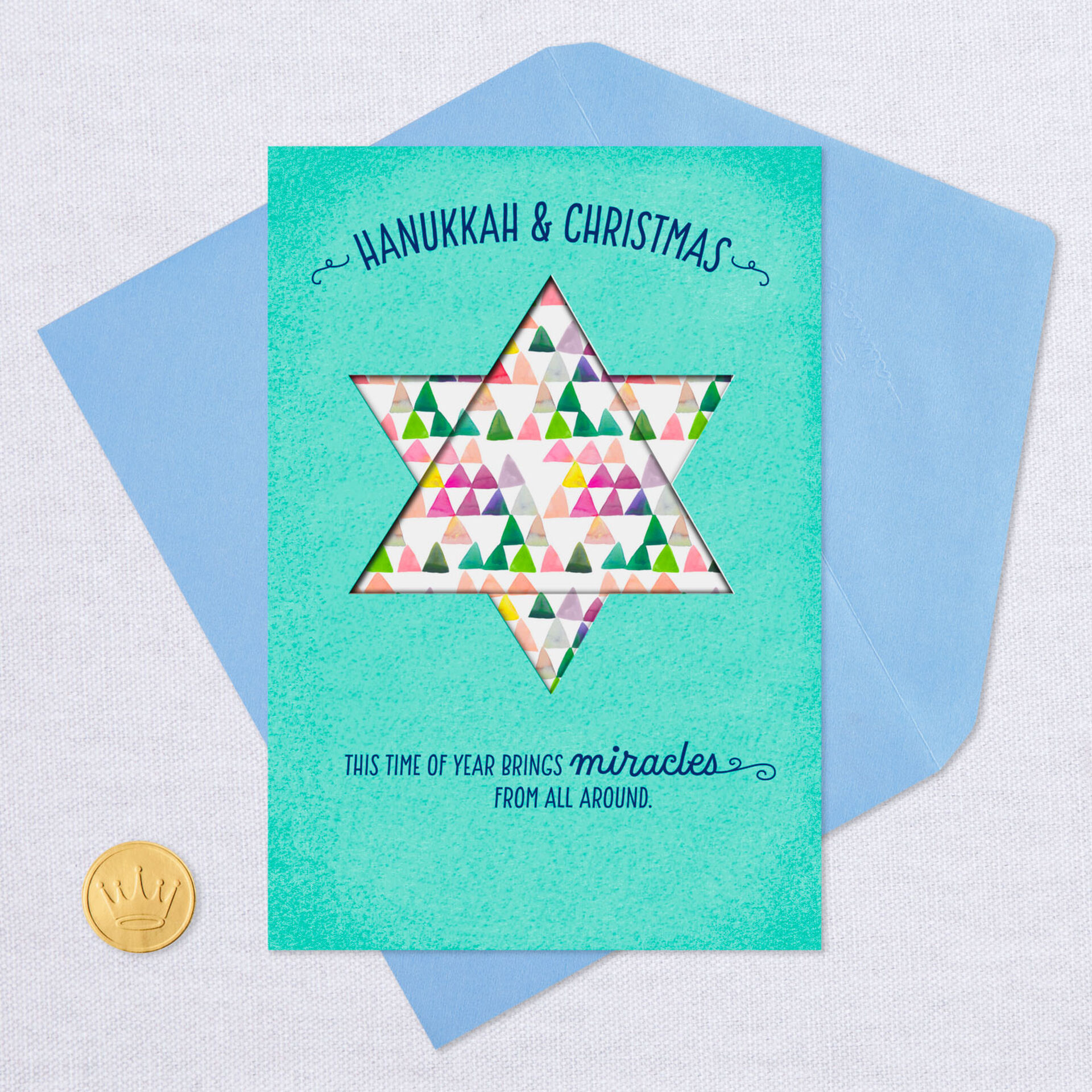 Love, Light and Happiness Hanukkah and Christmas Card - Greeting Cards ...