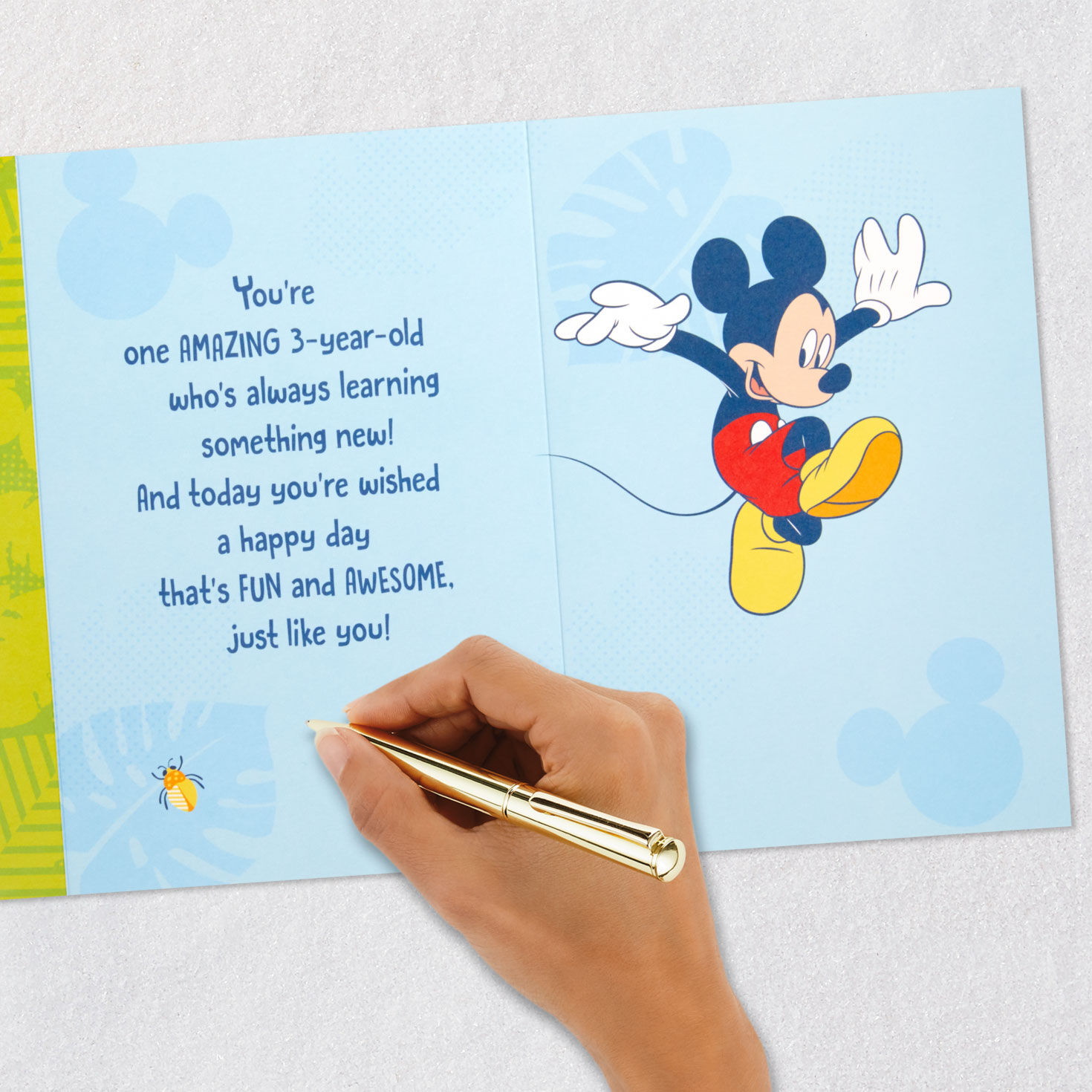 Hallmark Disney Mickey Mouse 3rd Birthday Card With Sticker for only ...