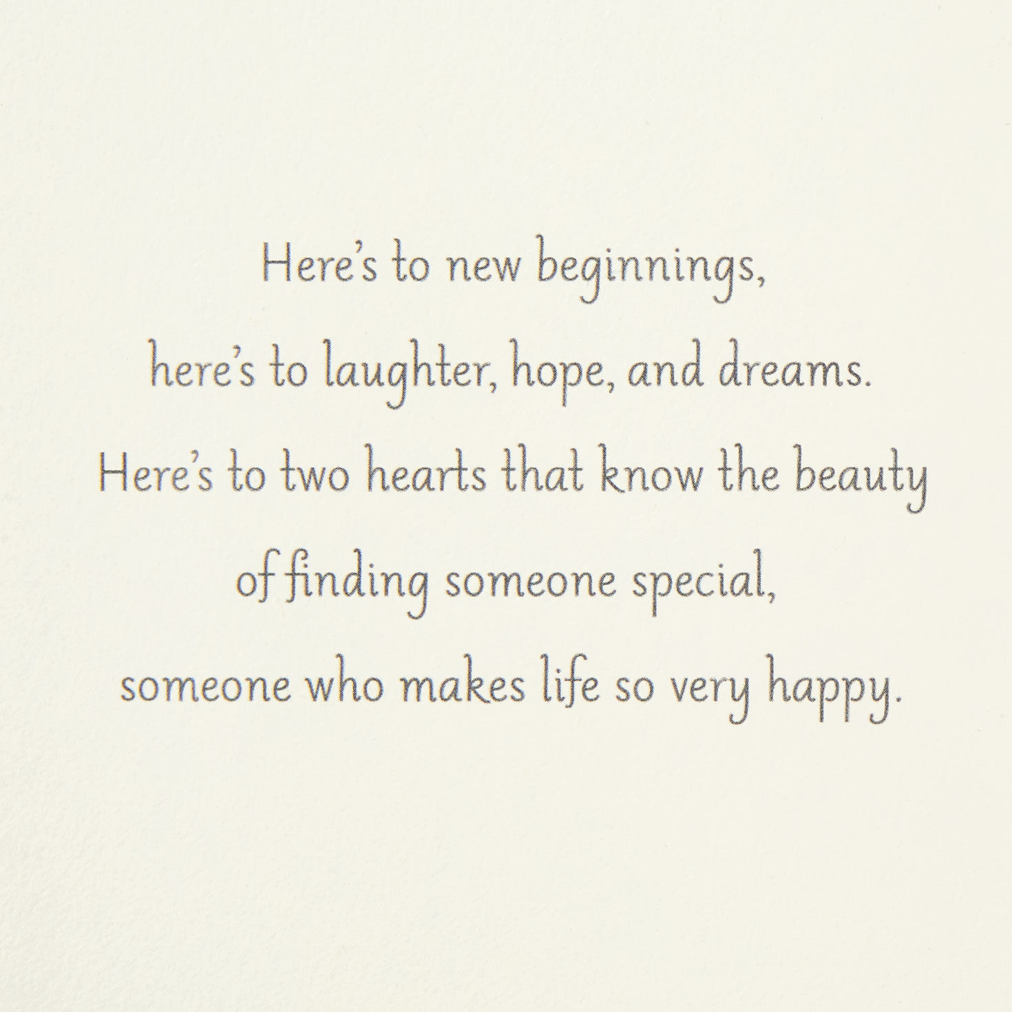 New Beginnings Wedding Card With Heart Decoration - Greeting Cards ...