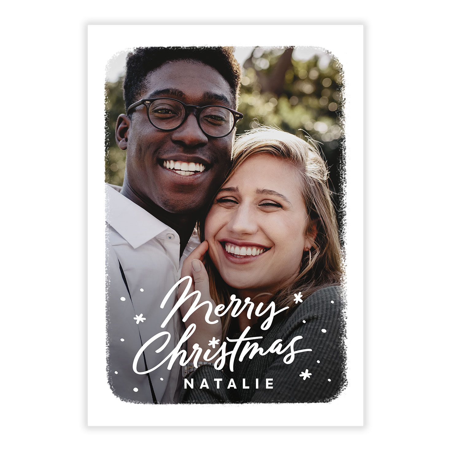 White Frame and Snow Christmas eCard - eCards | Hallmark