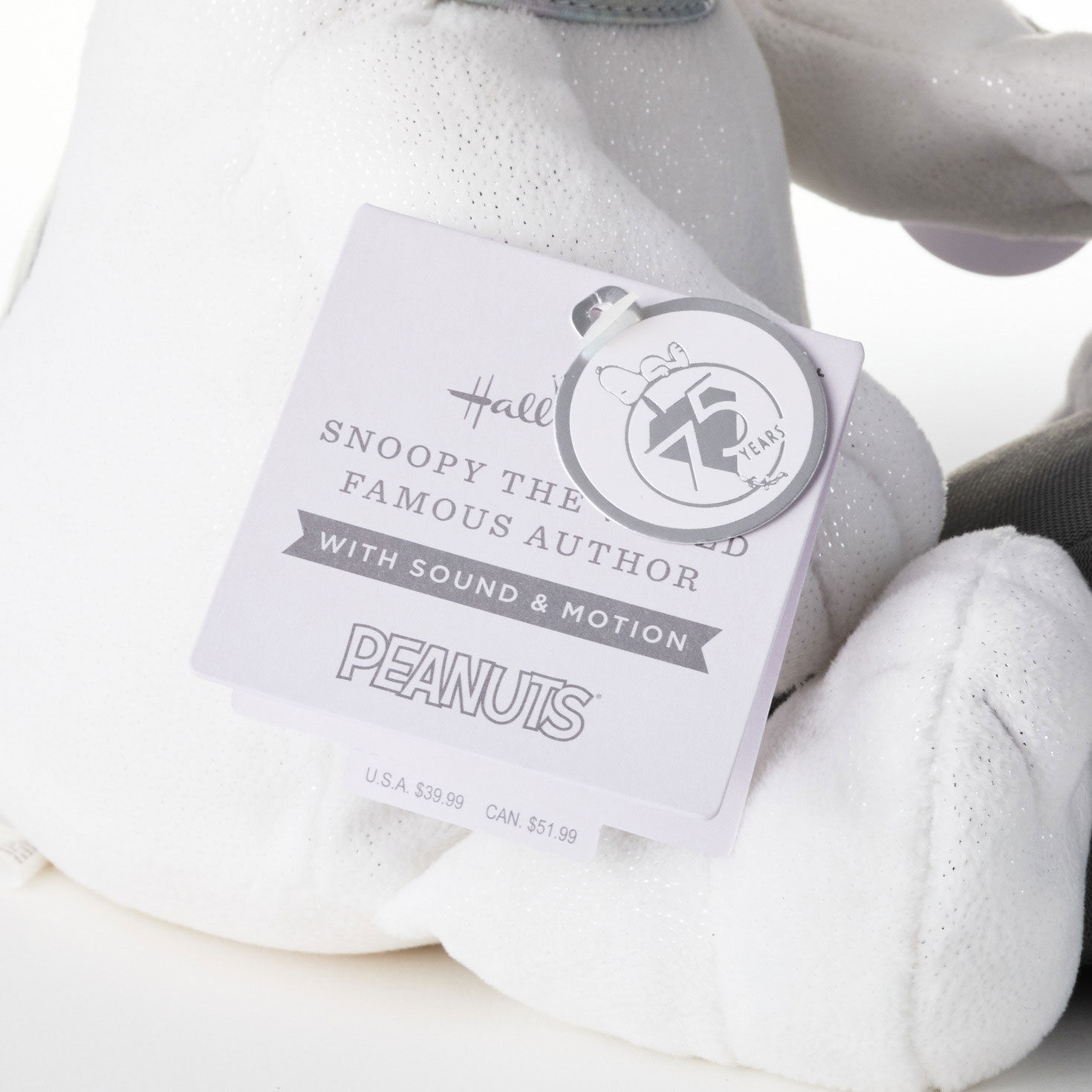 Peanuts® 75th Anniversary Snoopy With Typewriter Musical Plush With ...