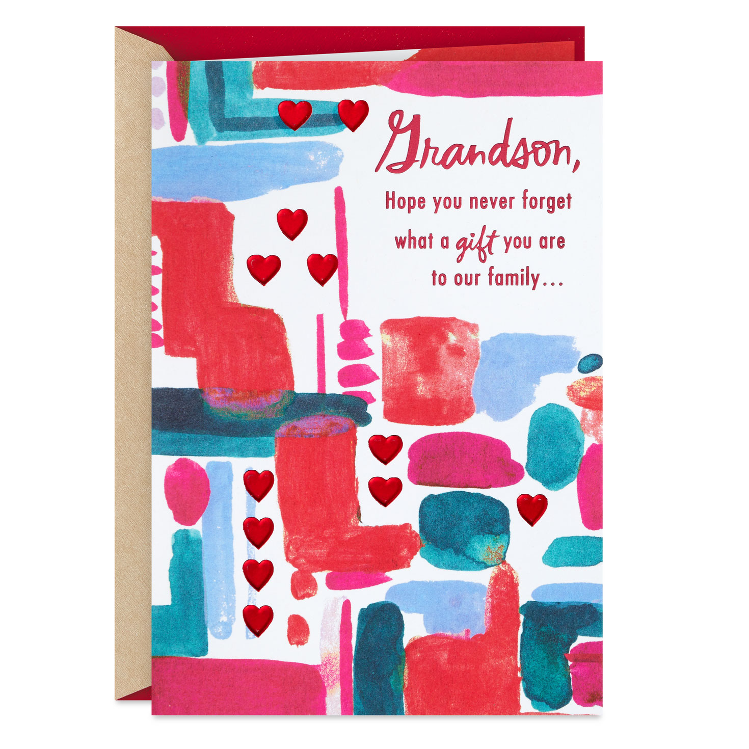 You're a Gift to Our Family Valentine's Day Card for Grandson ...