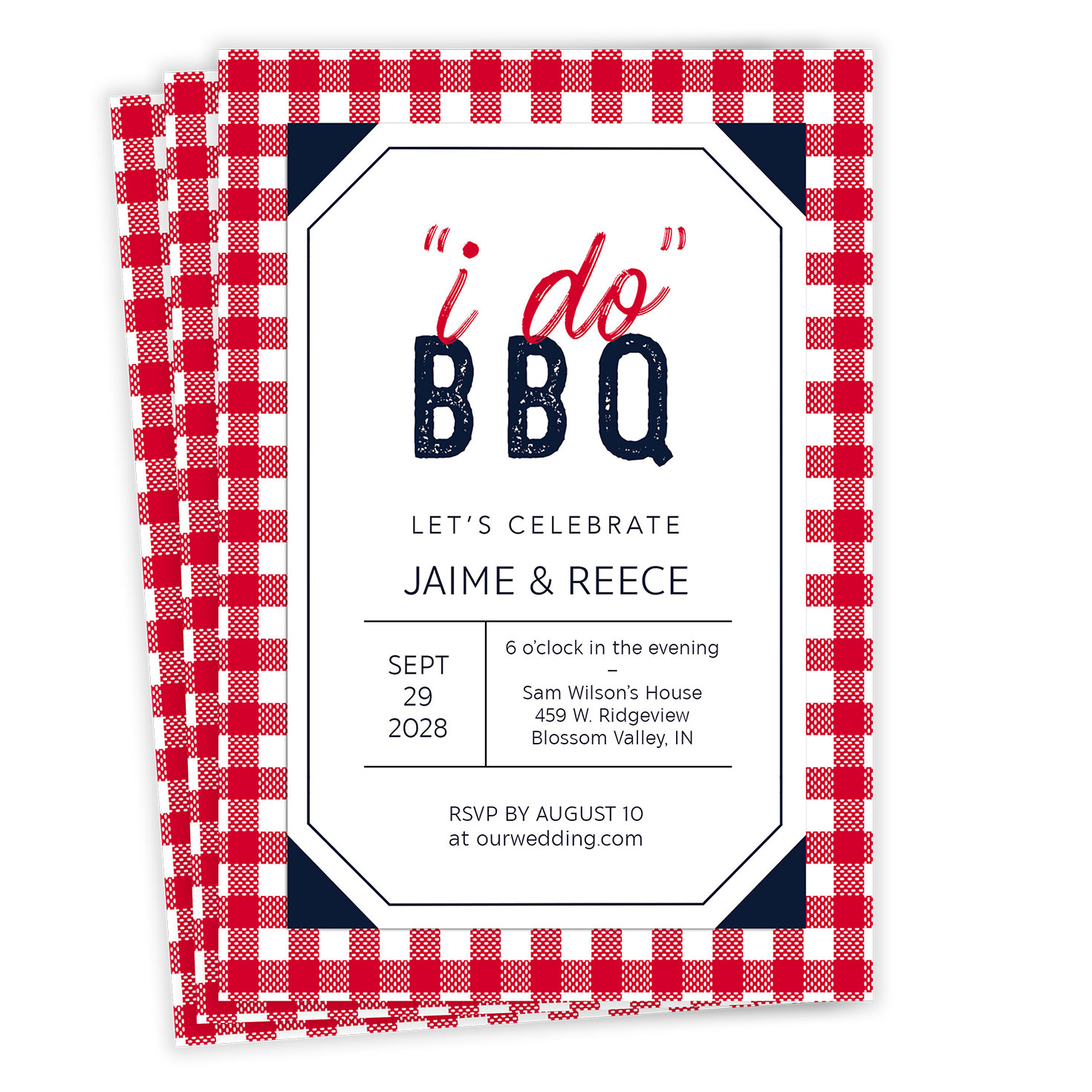 bbq wedding invite