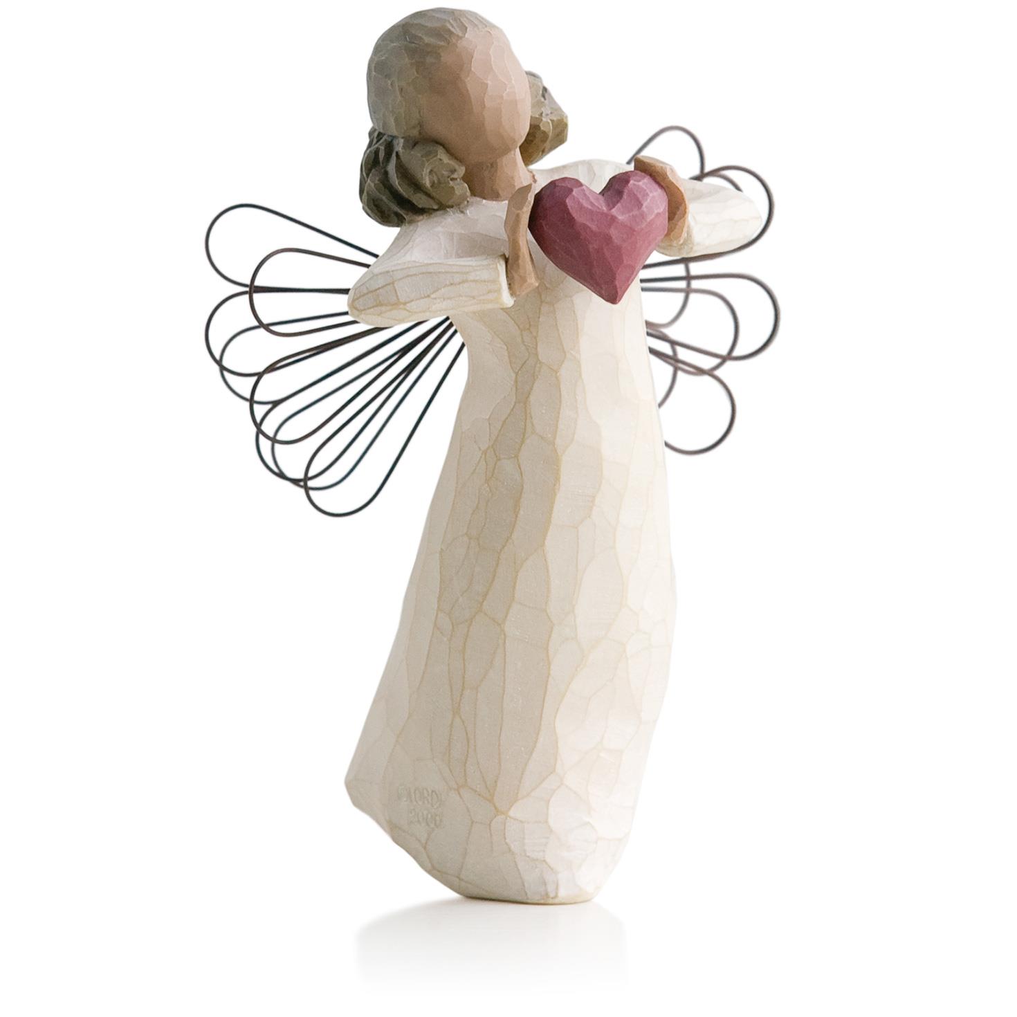 Willow Tree® Angel With Love Heart Figurine - Figurines | Hallmark