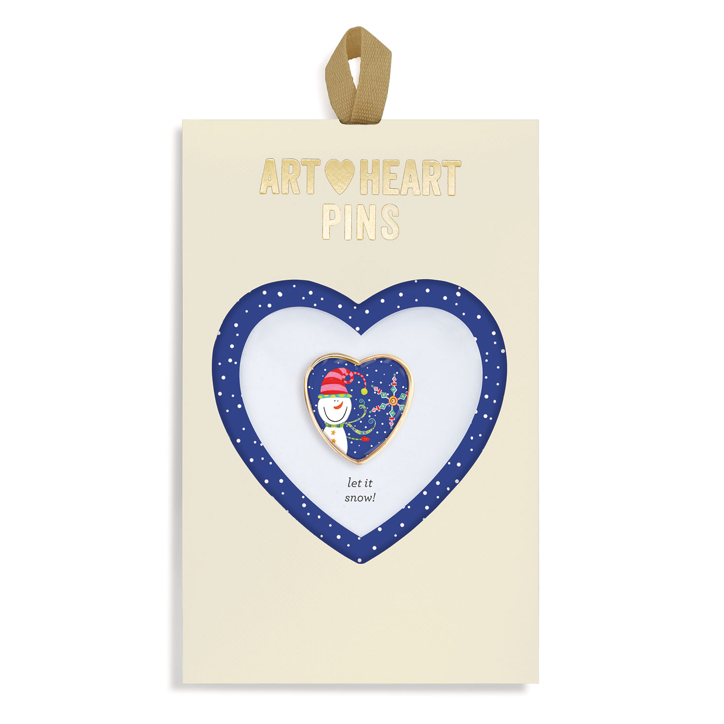 Demdaco Let It Snow! Snowman Art Heart Pin - Pins & Costume Accessories ...
