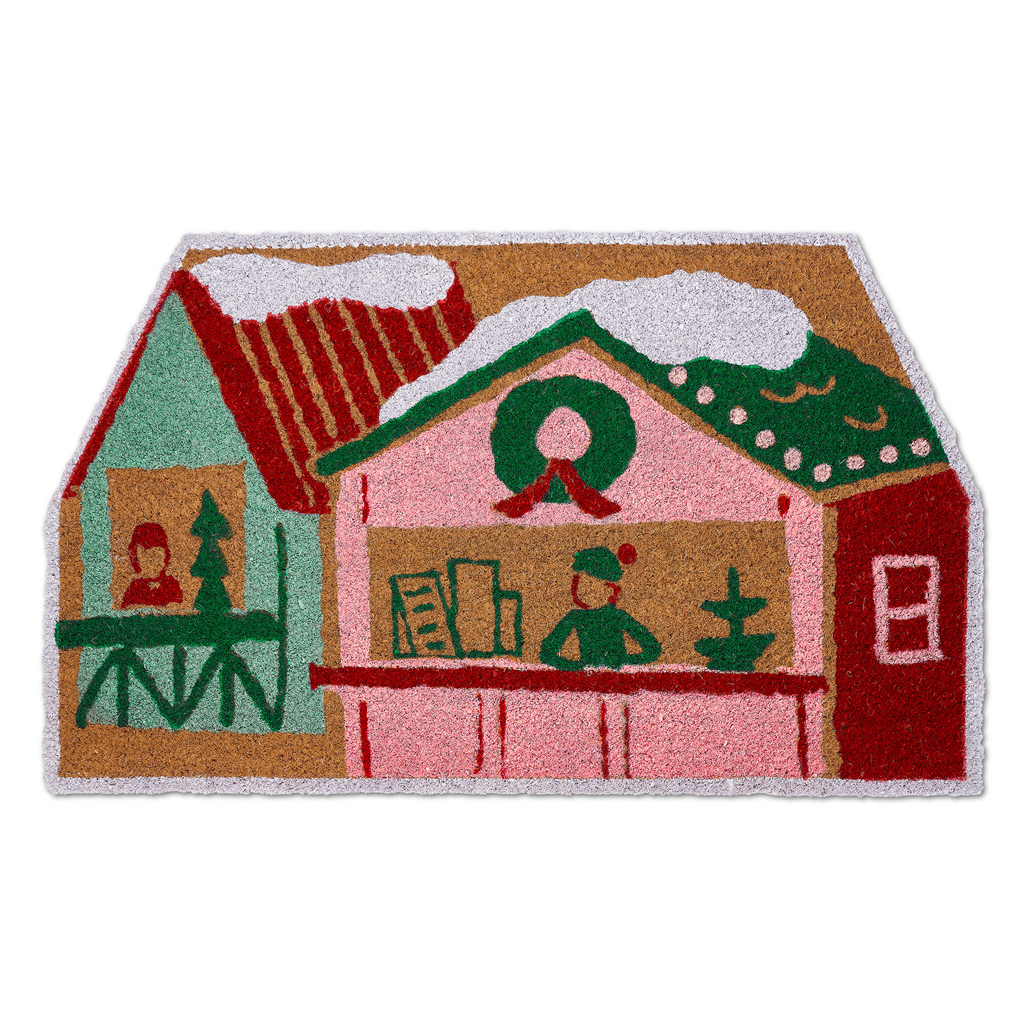 House-Shaped Holiday Outdoor Coir Doormat - Seasonal Decor | Hallmark