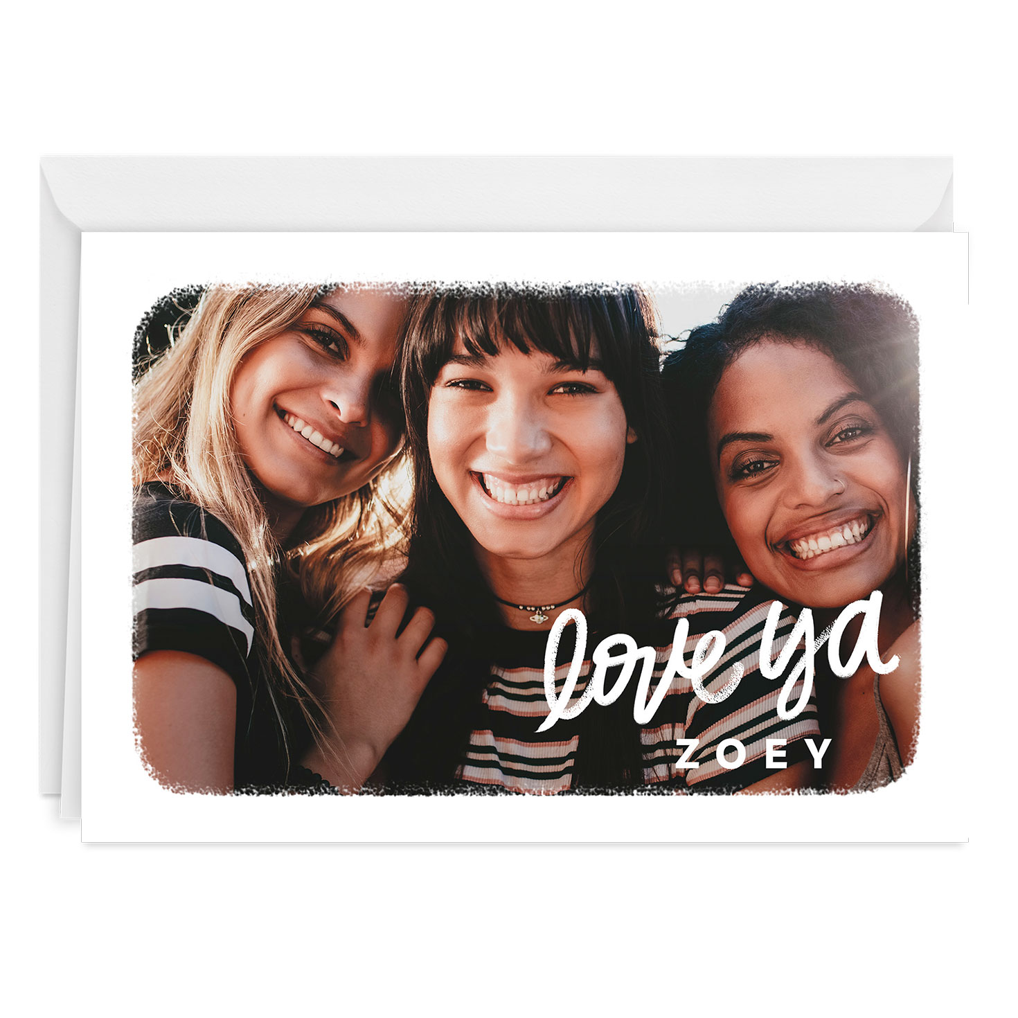 White Frame Love Ya Horizontal Custom Love Card - Greeting Cards | Hallmark