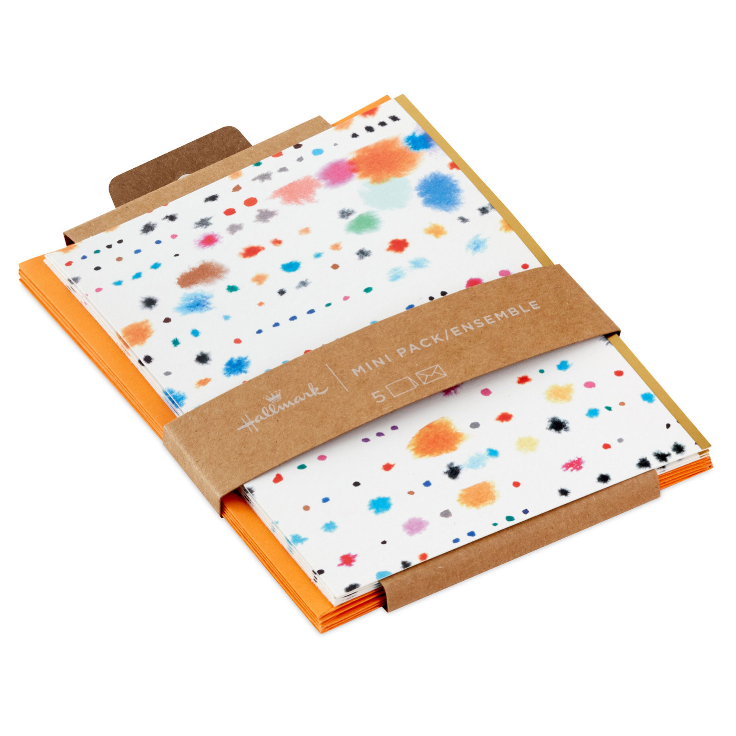 Watercolor Dots on White Blank Note Cards, Pack of 5 - Note Cards ...