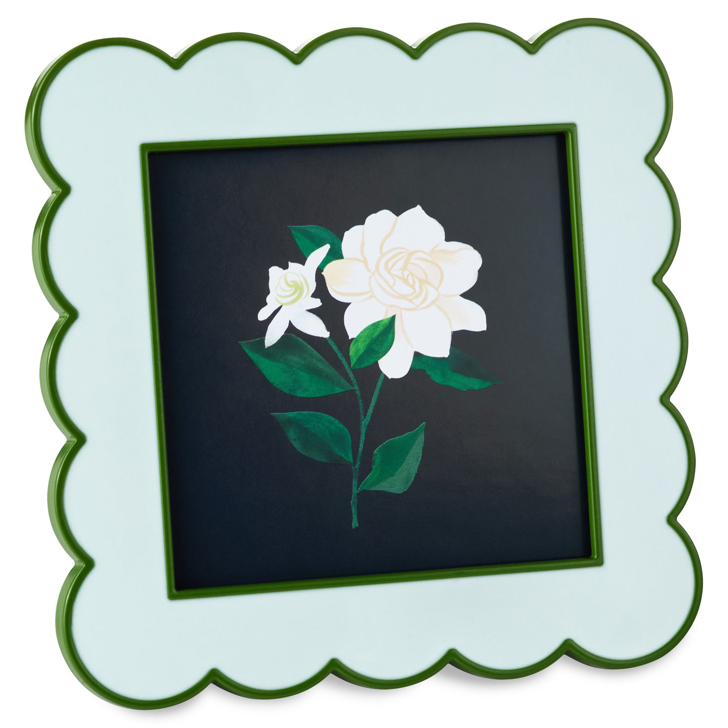 Green and Light Blue Scalloped Square Picture Frame, 4x4 - Picture ...