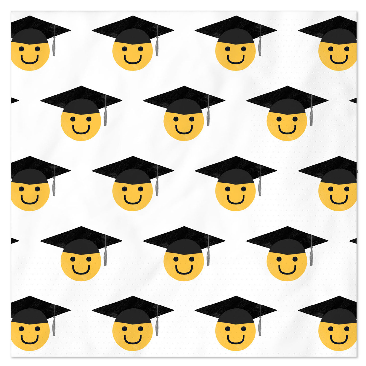 Smiley Faces in Grad Caps Graduation Cocktail Napkins, Pack of 20 ...
