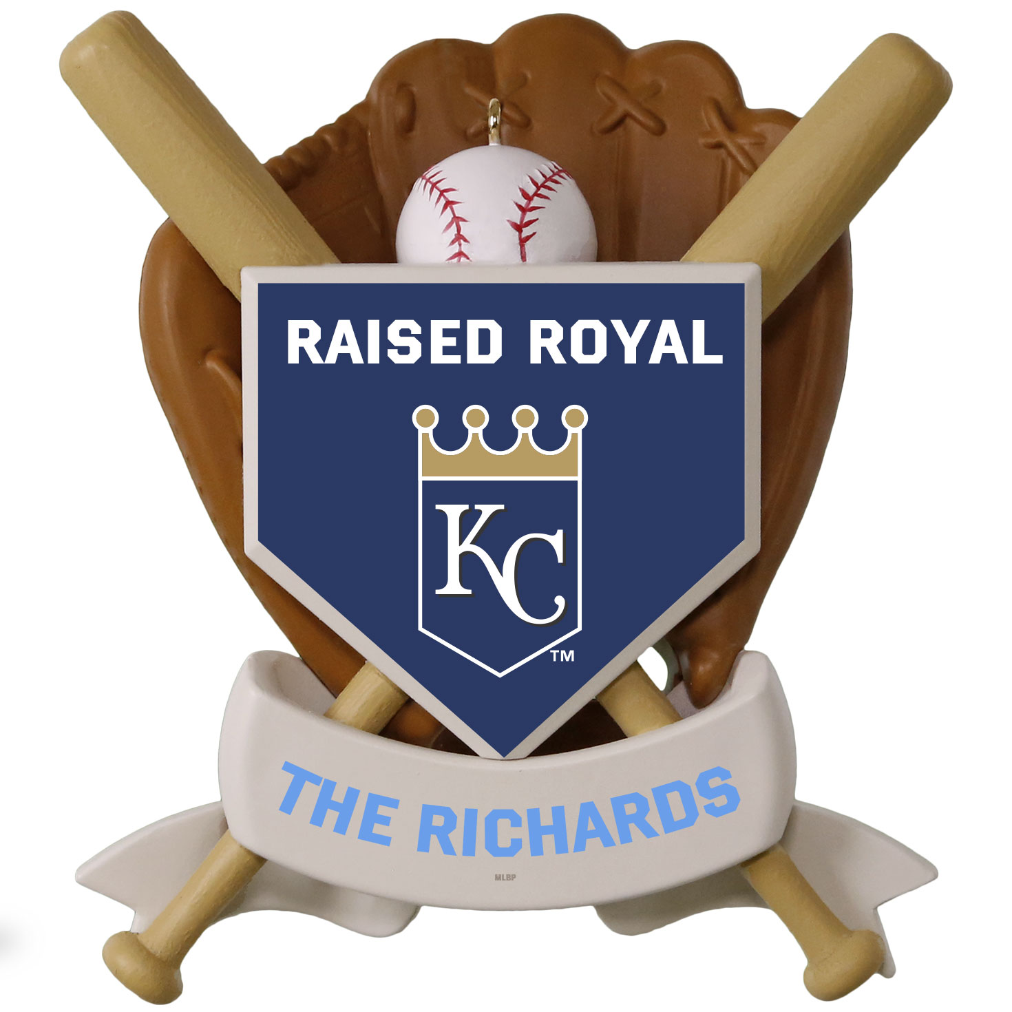 MLB Kansas City Royals™ Baseball Personalized Ornament, Custom Text ...