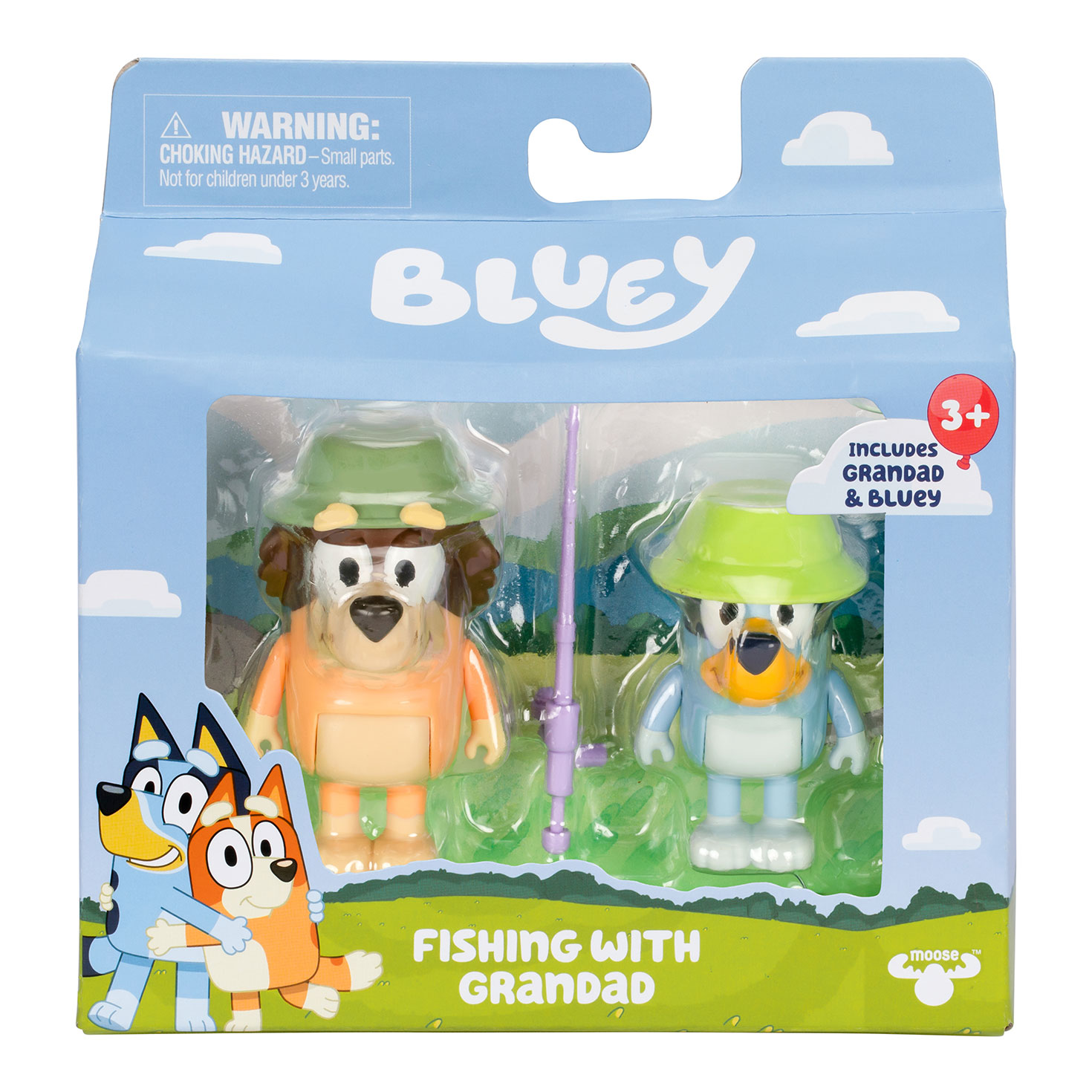 Bluey and Granddad Go Fishing Play Figures, Set of 2 - Kids Toys | Hallmark