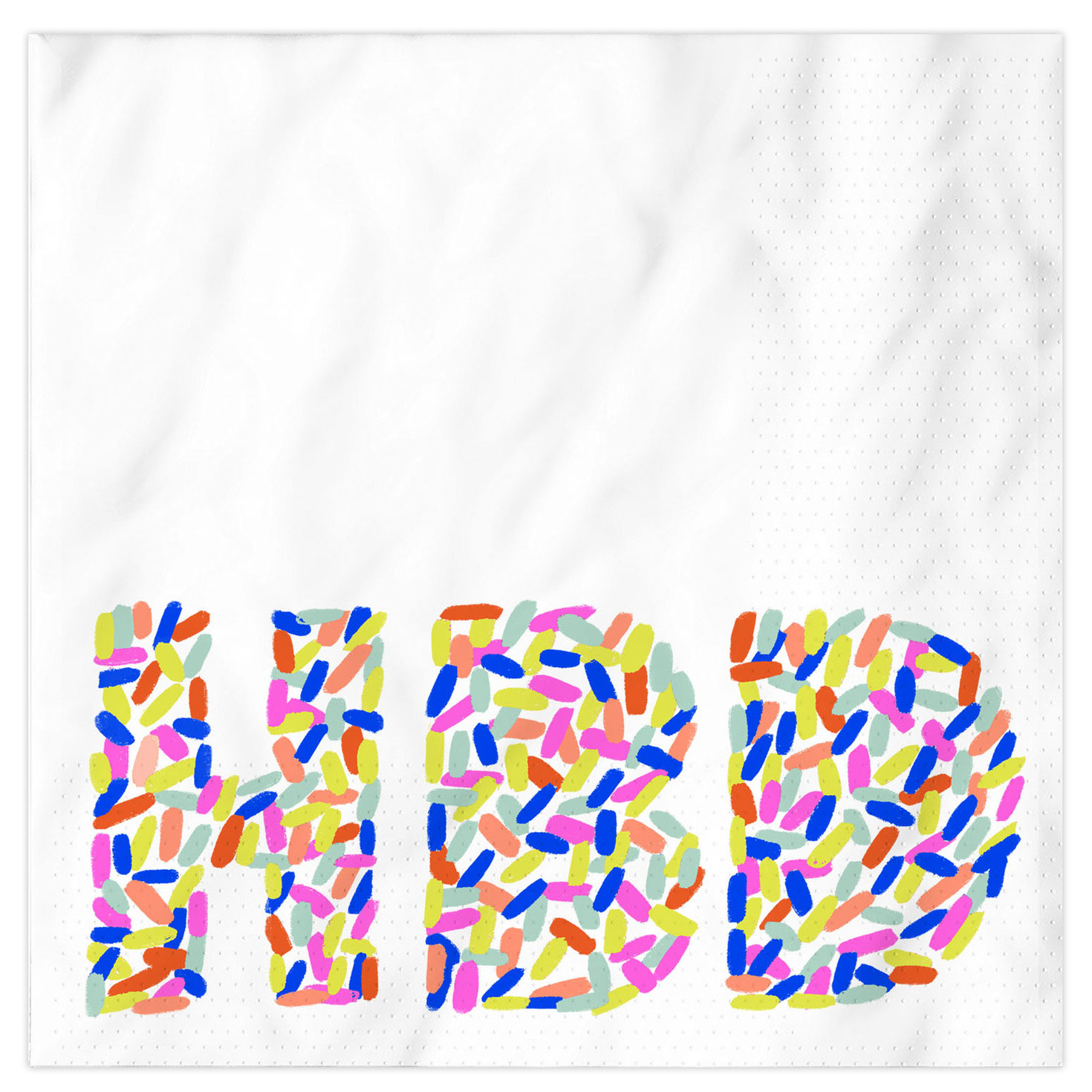 "HBD" Sprinkles Birthday Cocktail Napkins, Pack of 20 - Napkins | Hallmark