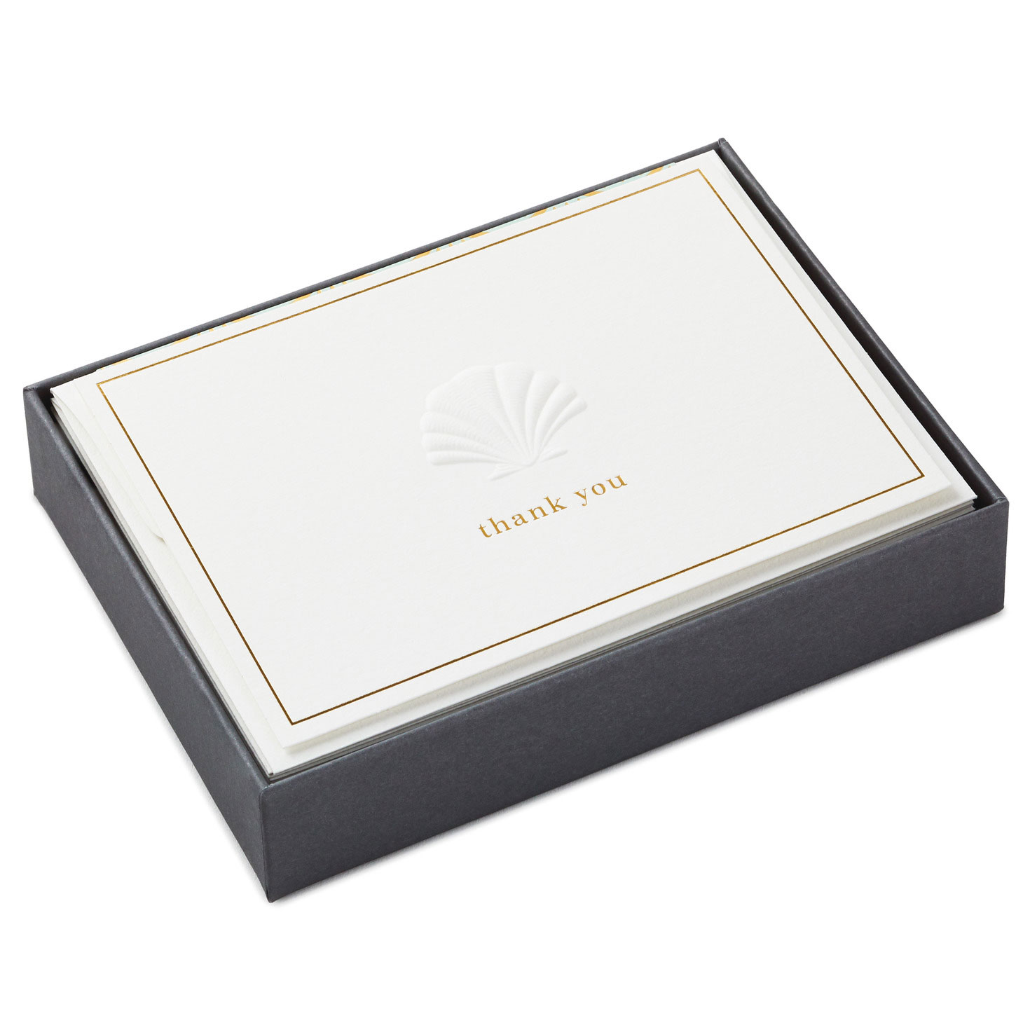 Embossed Shell Blank Thank-You Notes, Box of 10 - Note Cards ...