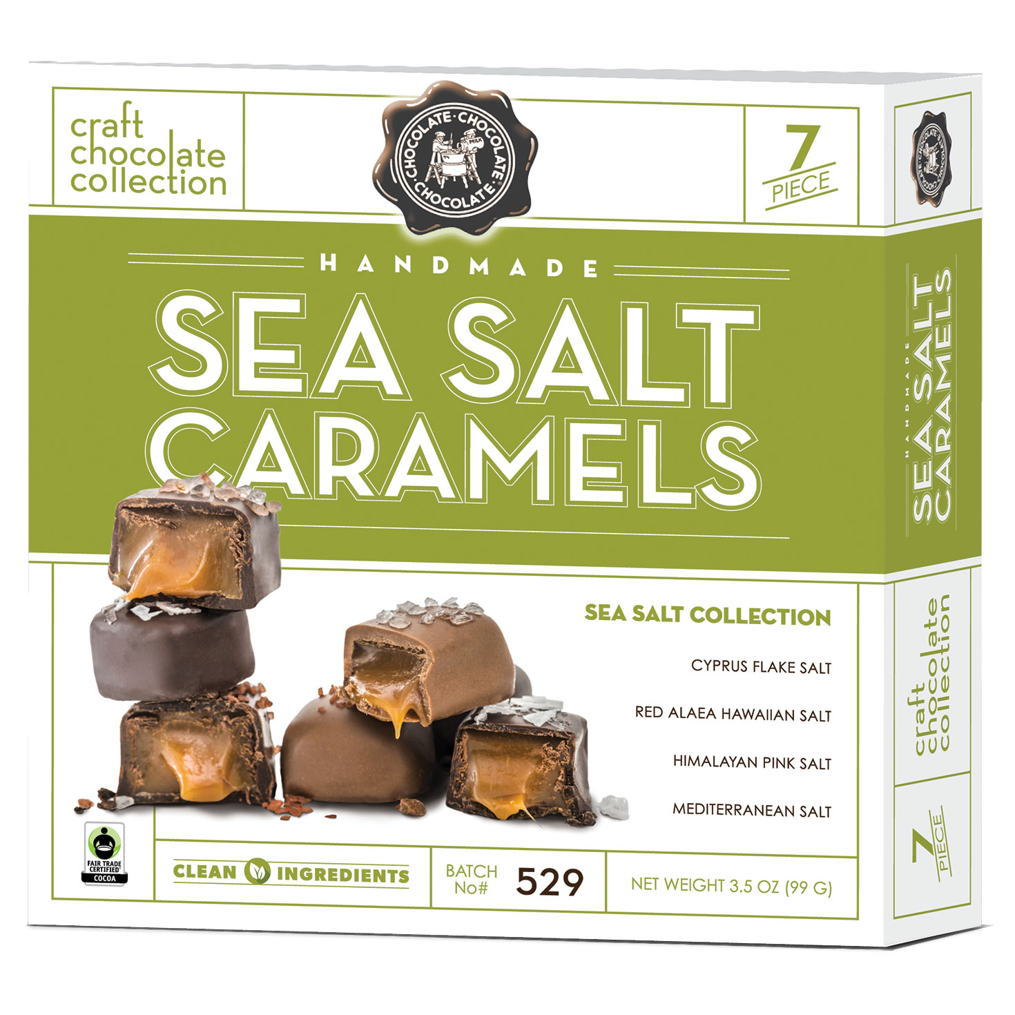 Handmade Sea Salt Caramels Box, 7 pieces - Chocolate | Hallmark