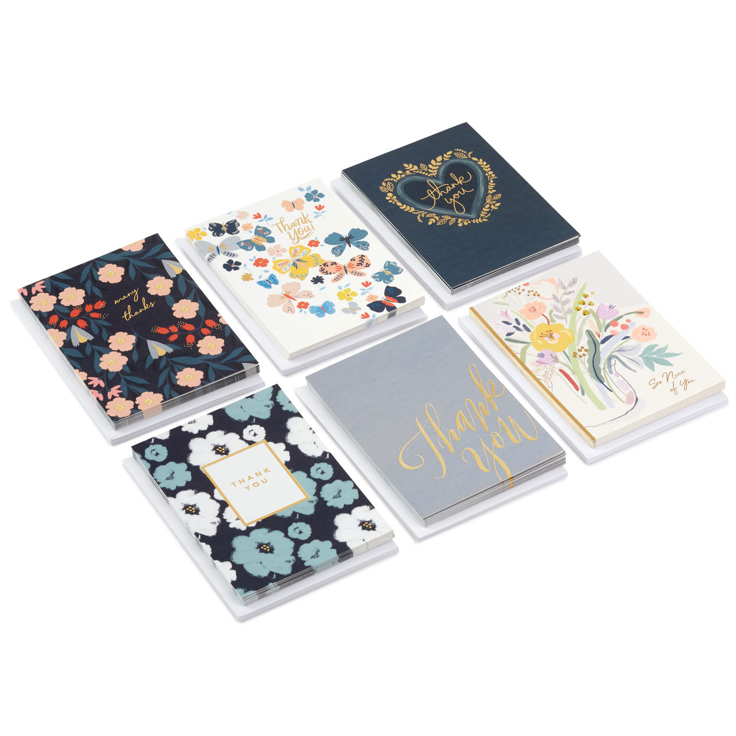 Elegant Florals Boxed Blank Thank-You Notes Assortment, Pack of 48 ...