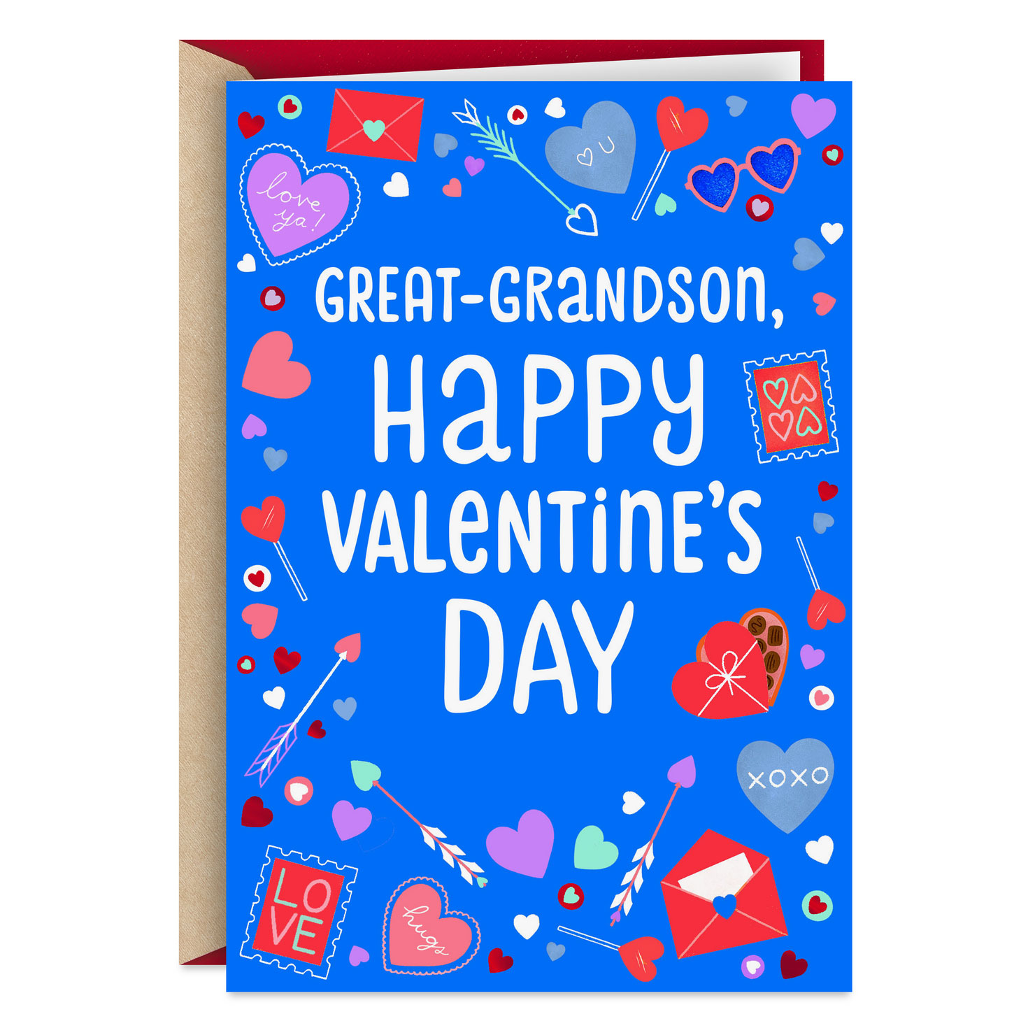 Love You More Each Year Valentine's Day Card for Great-Grandson ...
