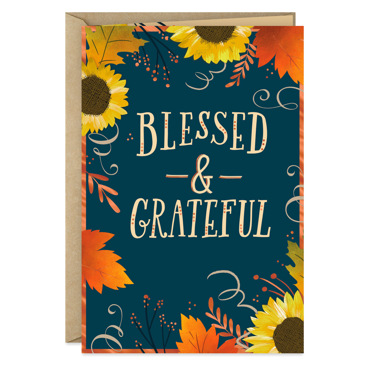 Blessed and Grateful Religious Thanksgiving Card - Greeting Cards ...