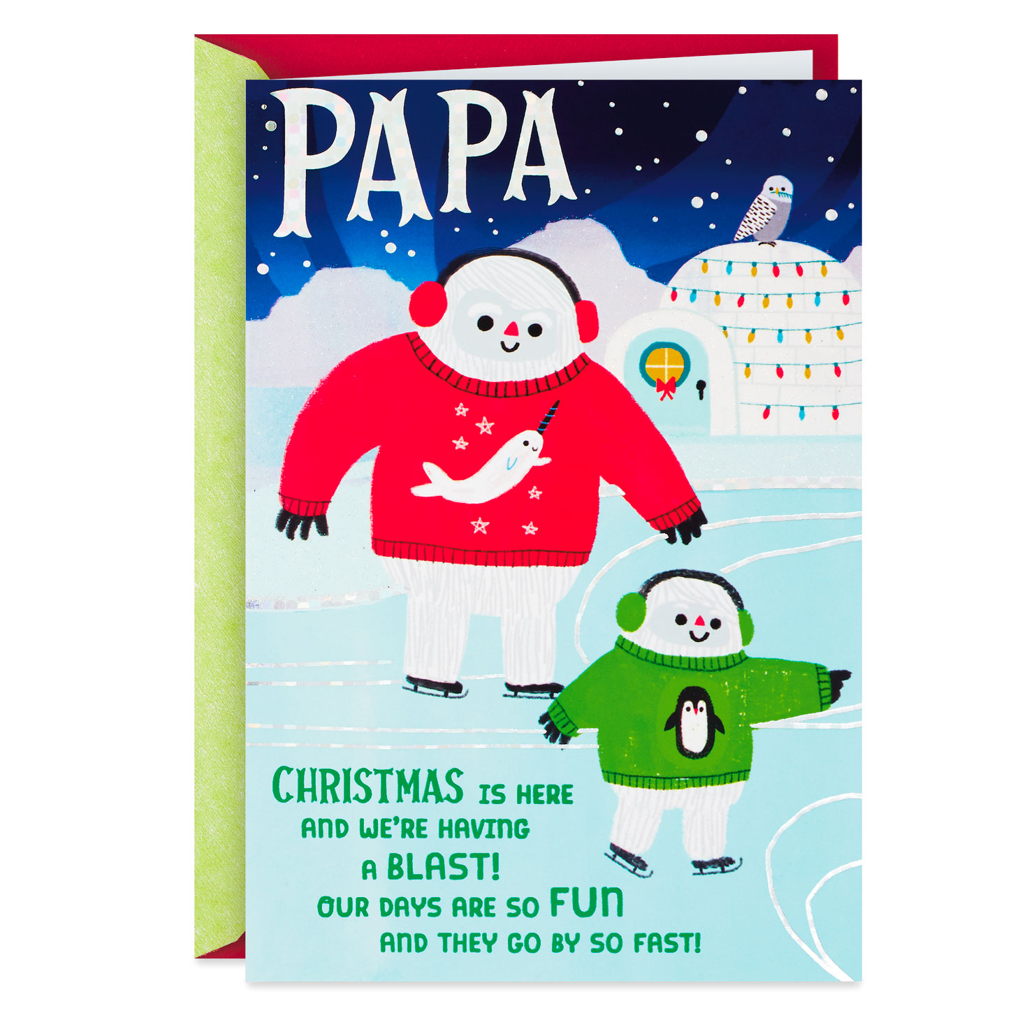 Big and Little Yeti Christmas Card for Papa - Greeting Cards | Hallmark