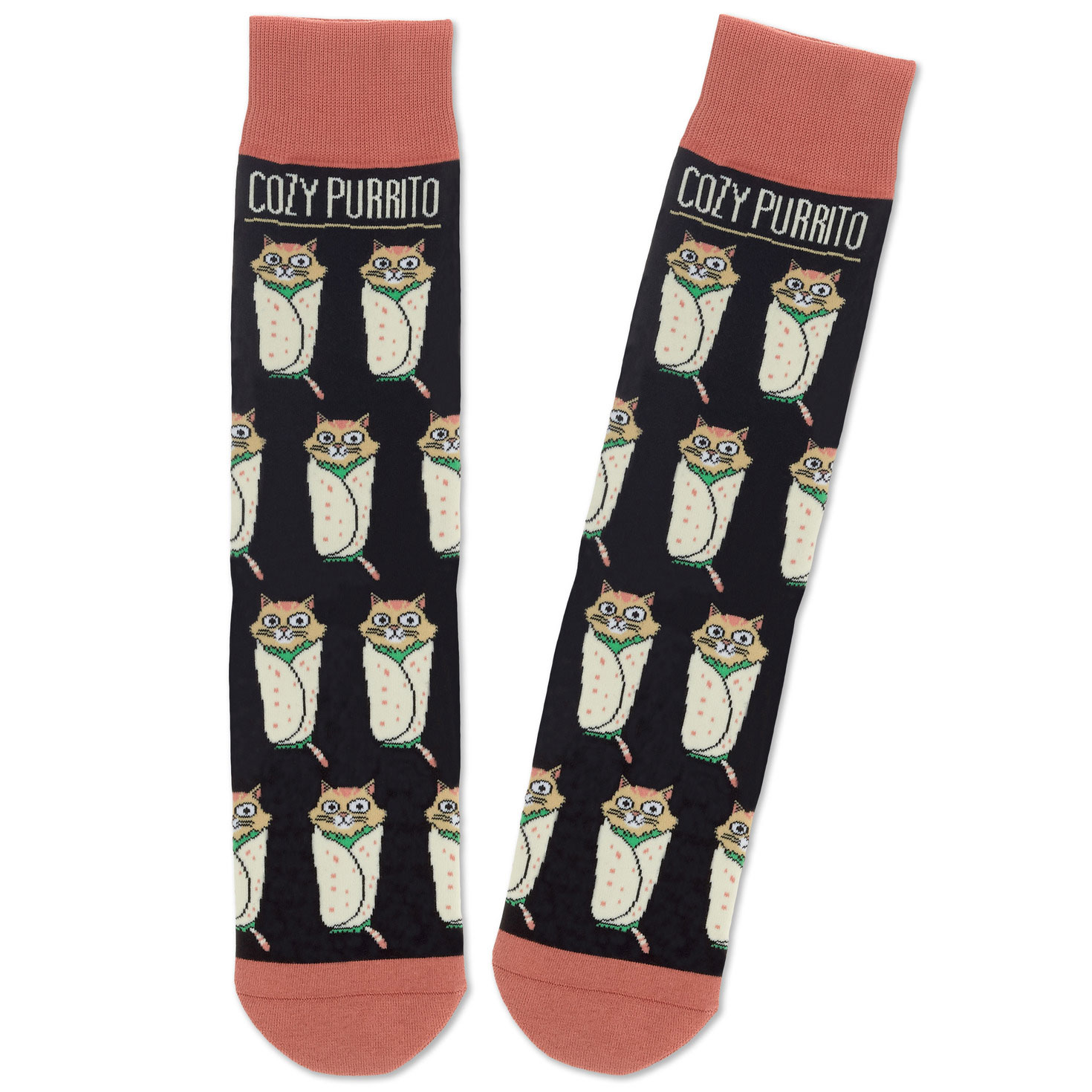 Shoebox Cat Purrito Funny Crew Socks - Socks & Slippers | Hallmark