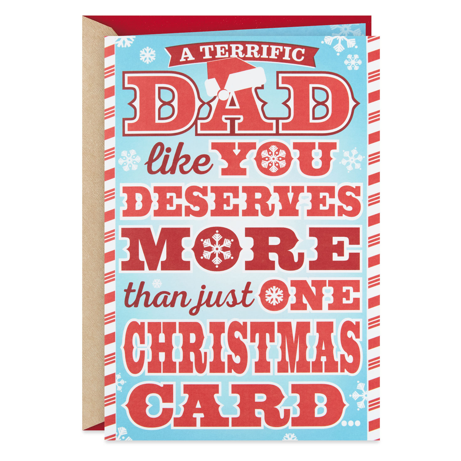 You Deserve More Than One Card Funny Christmas Card for Dad With Mini ...