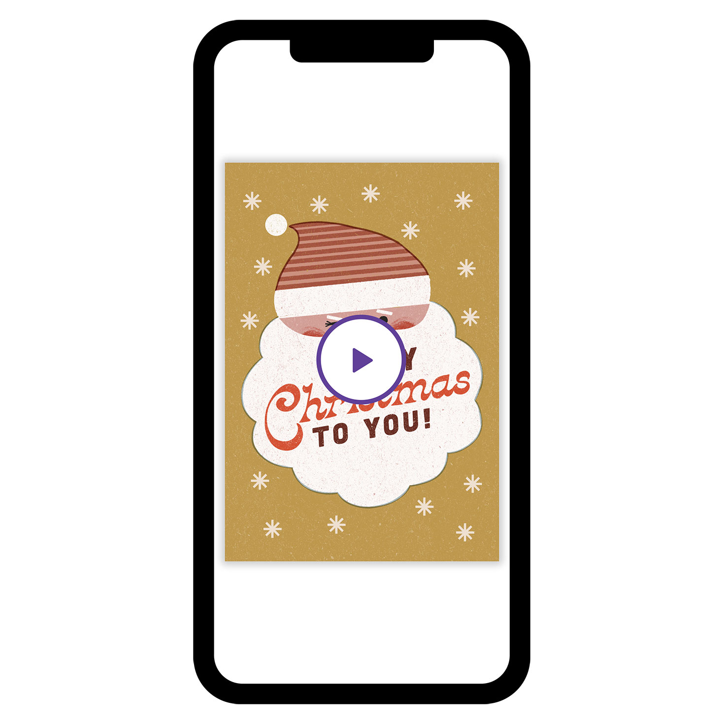 Vintage Happy Santa Christmas eCard - eCards | Hallmark