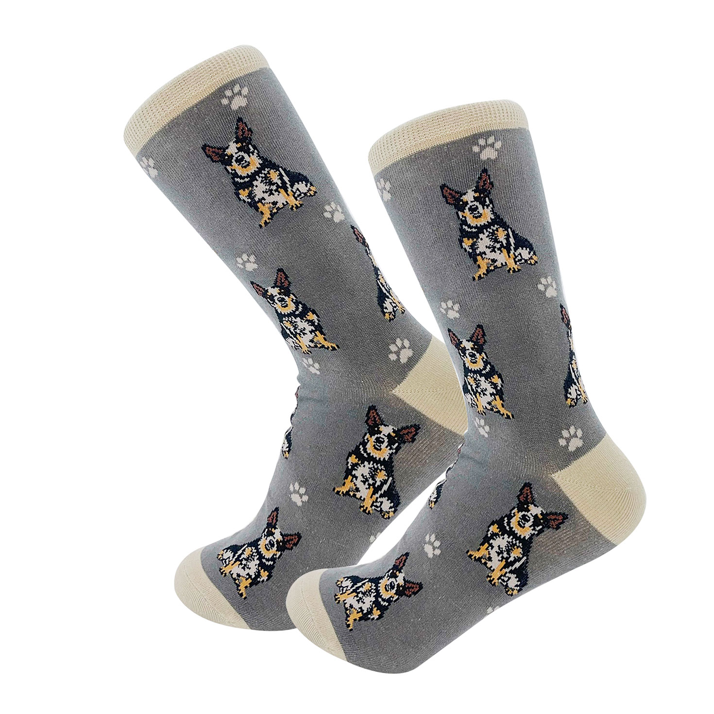 E&S Pets Australian Cattle Dog Novelty Crew Socks - Socks & Slippers ...