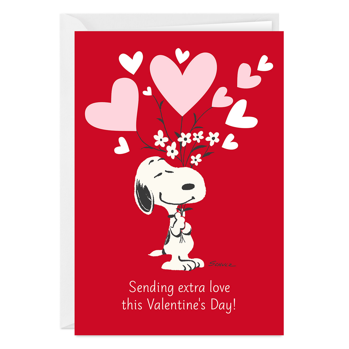 Peanuts® Snoopy Extra Love Folded Valentines Day Photo Card Greeting Cards Hallmark