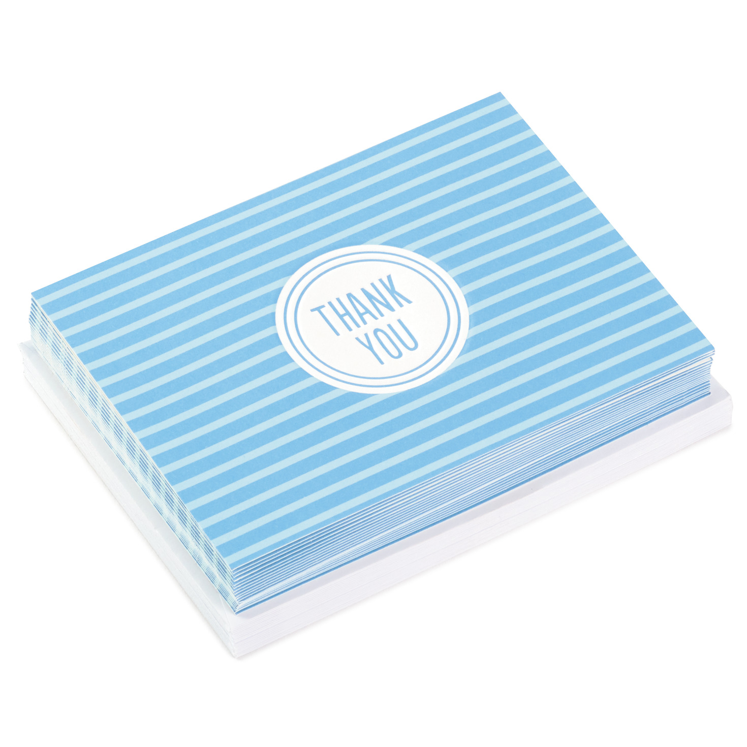 Blue Stripe Blank Thank-You Notes, Pack of 20 - Note Cards & Stationery ...