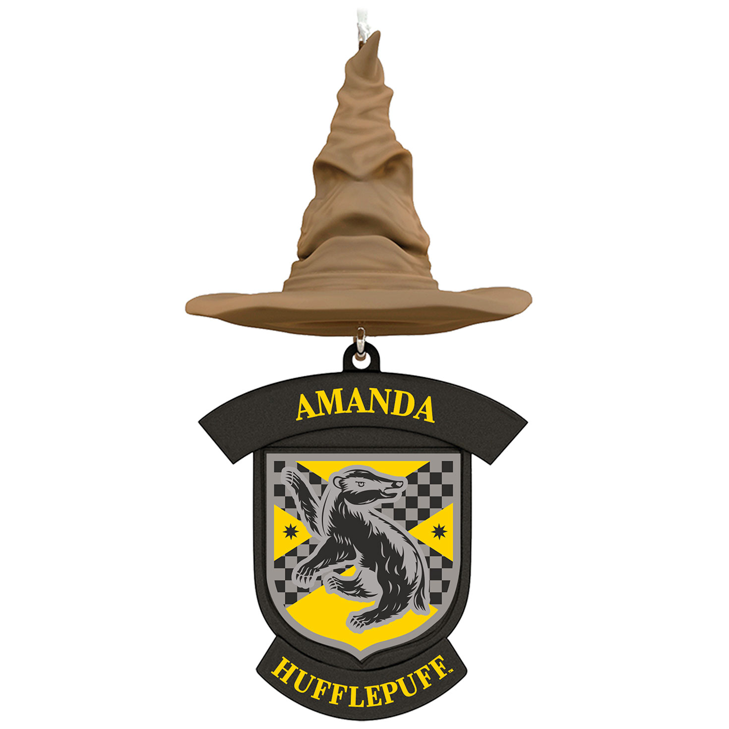 Harry Potter™ Sorting Hat Personalized Text Ornament, Hufflepuff ...