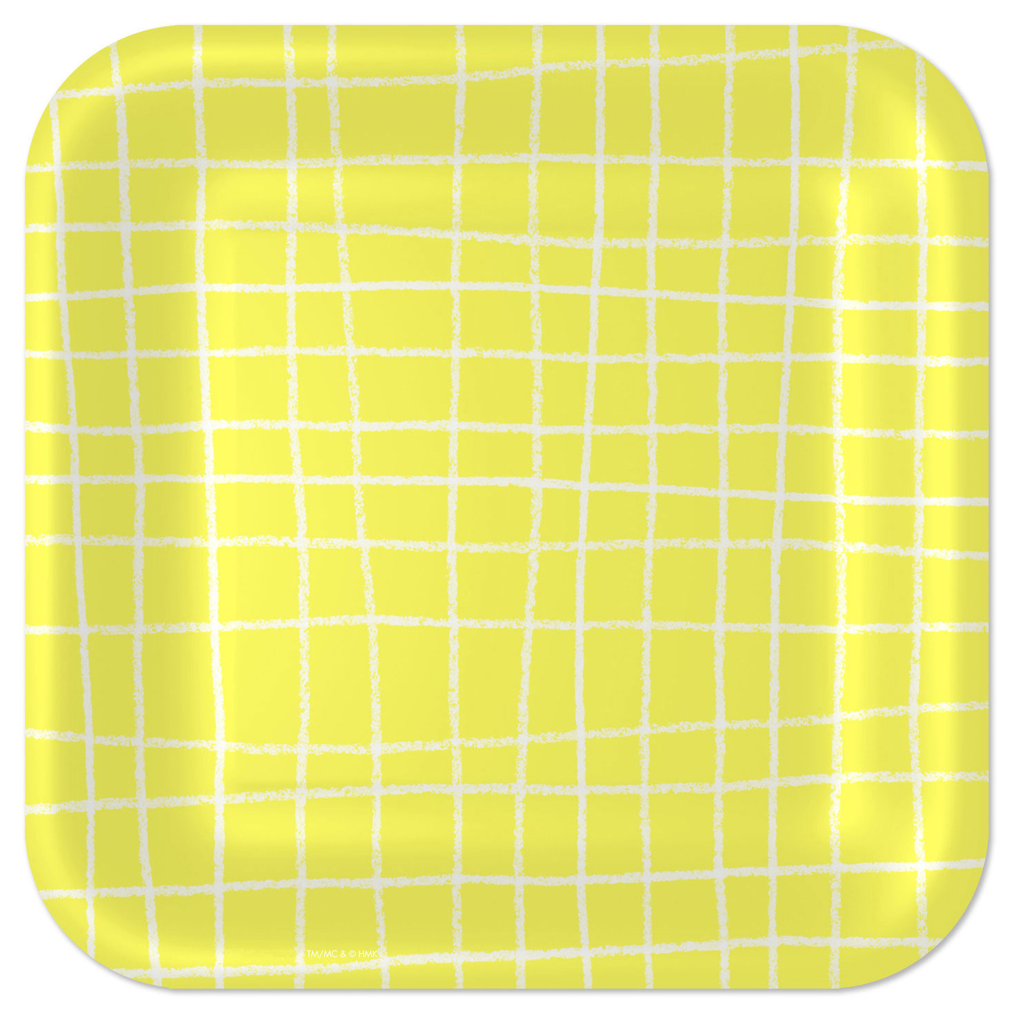 Yellow Grid Square Dinner Plates, Set of 8 - Party Plates | Hallmark