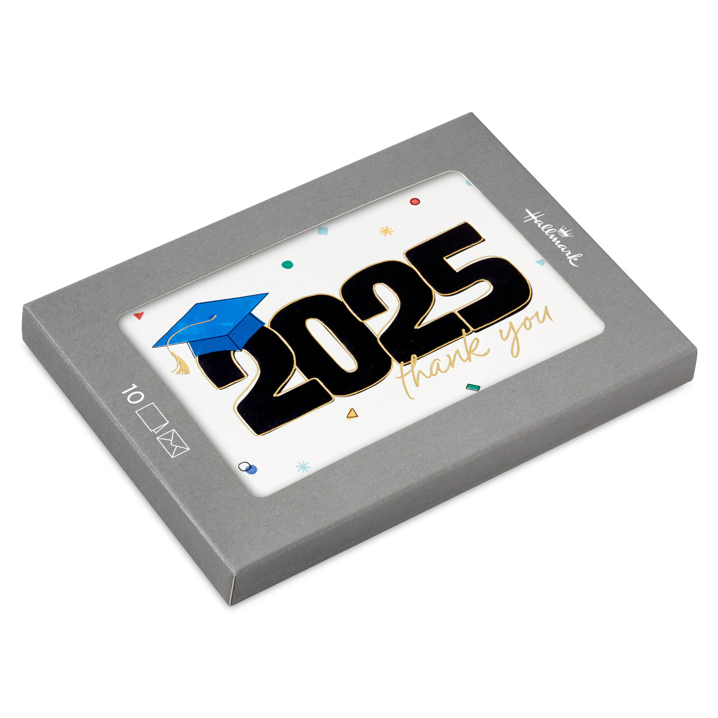 2025 Grad Cap and Confetti Graduation Thank-You Notes, Pack of 10 ...