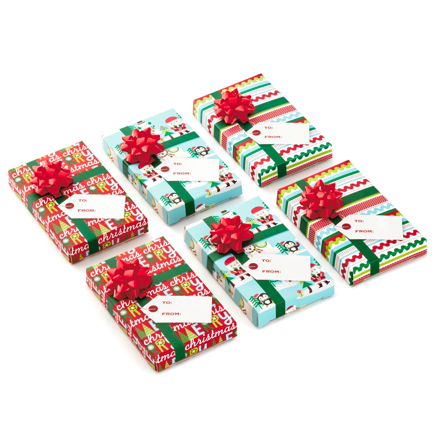 Merry Fun 6-Pack Assorted Christmas Gift Card Holder Boxes - Gift Card ...