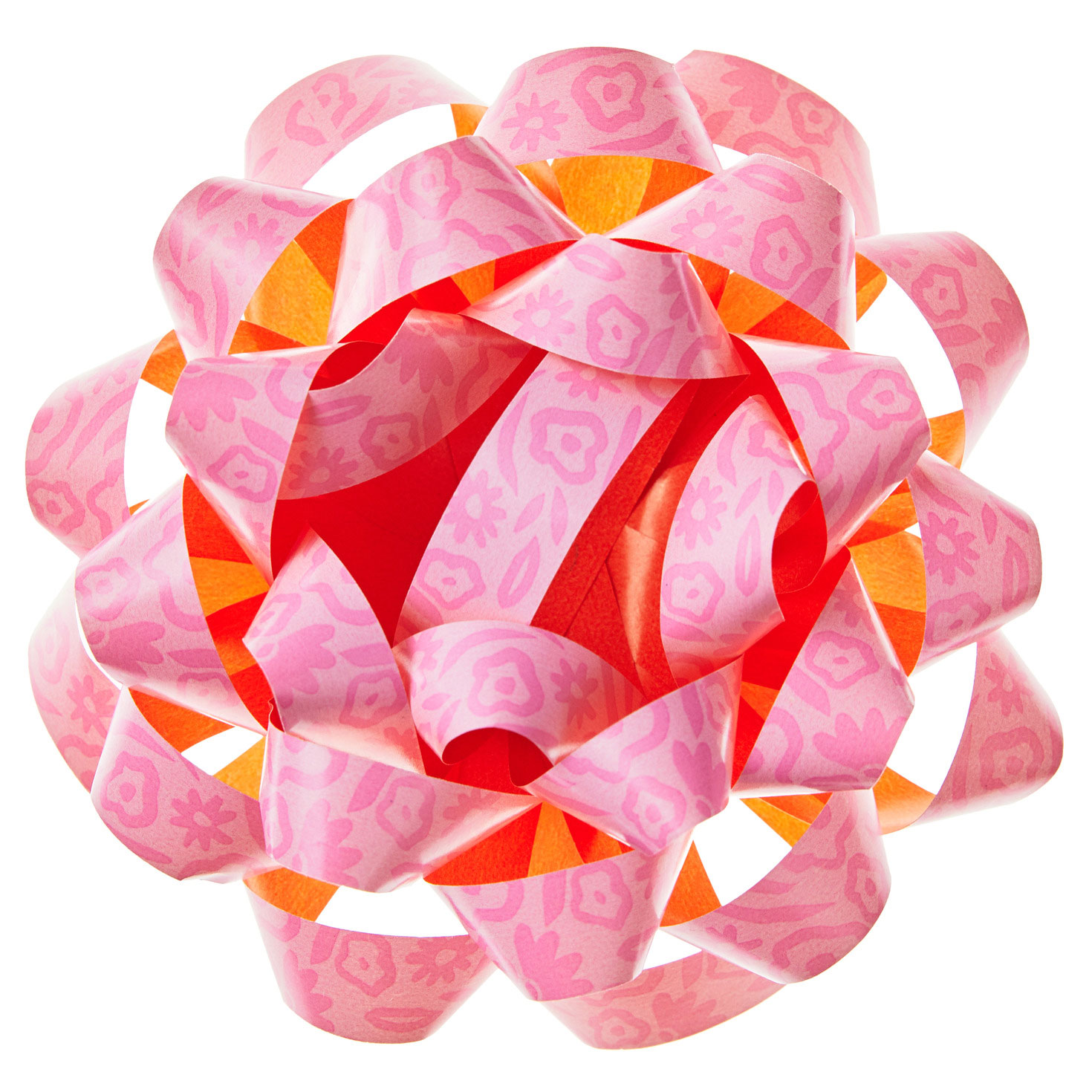 4.6" Pink Abstract Flowers Recyclable Gift Bow - Bows & Ribbons | Hallmark