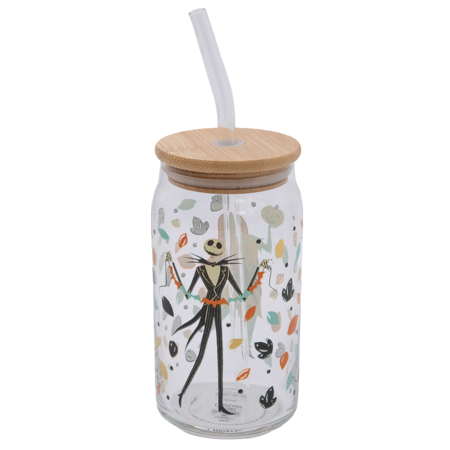 R Squared Disney Nightmare Before Christmas Jack and Sally Glass Sipper ...