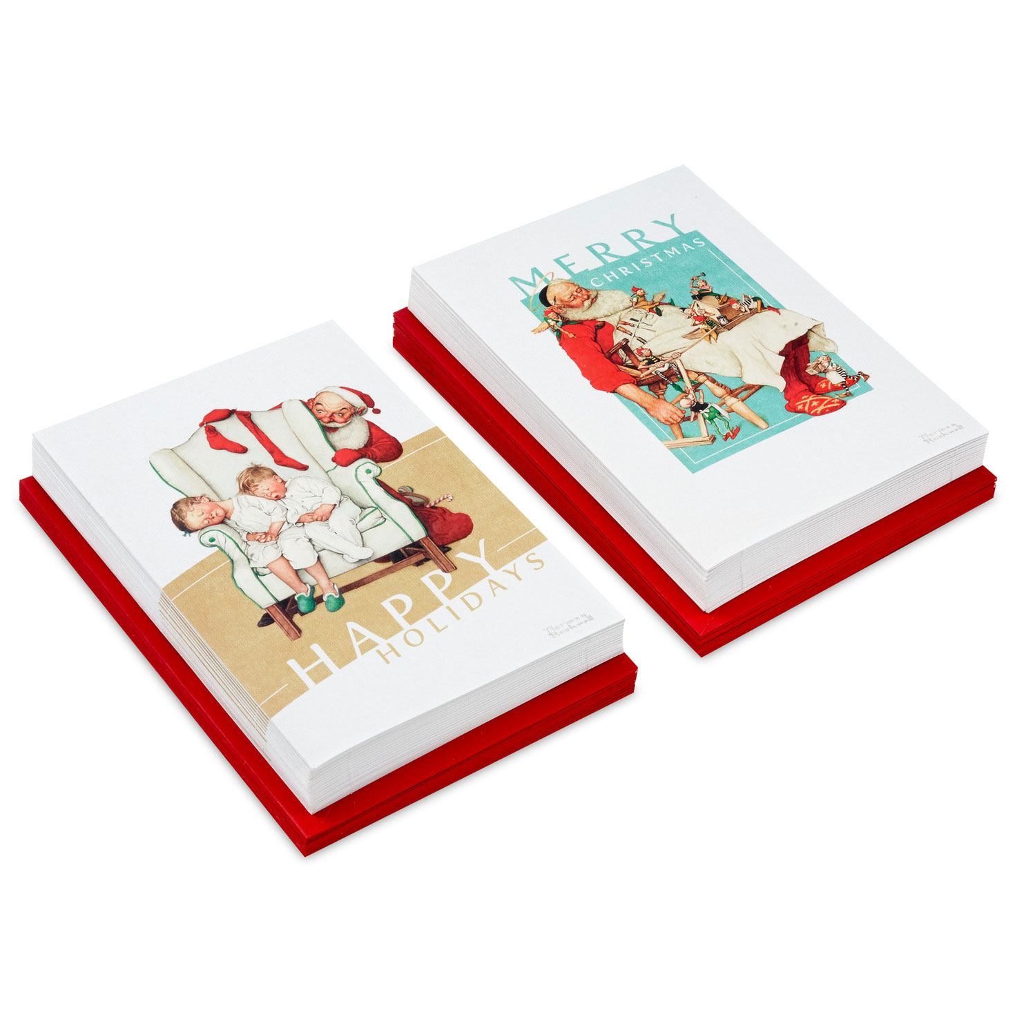 Norman Rockwell Artwork Assorted Boxed Christmas Cards, Pack of 40 ...