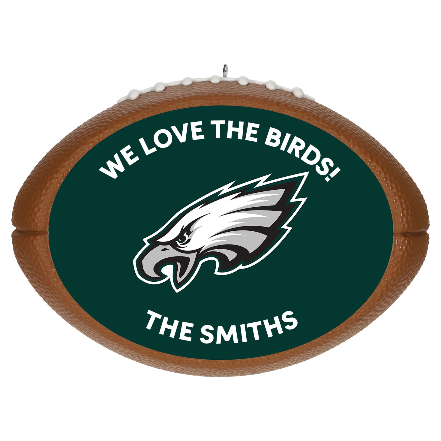 NFL Philadelphia Eagles Football Personalized Ornament, Custom Text ...