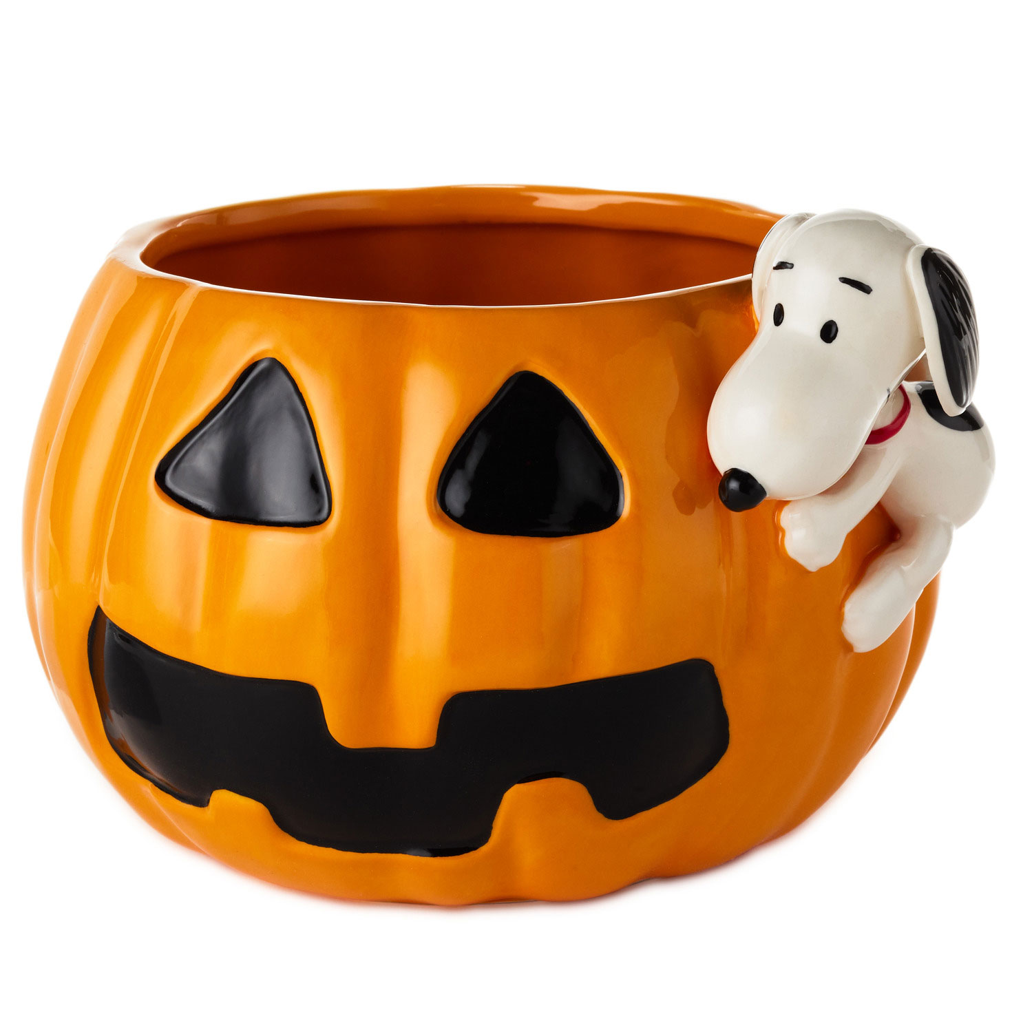 Peanuts® Pumpkin Candy Bowl With Snoopy - Seasonal Decor | Hallmark