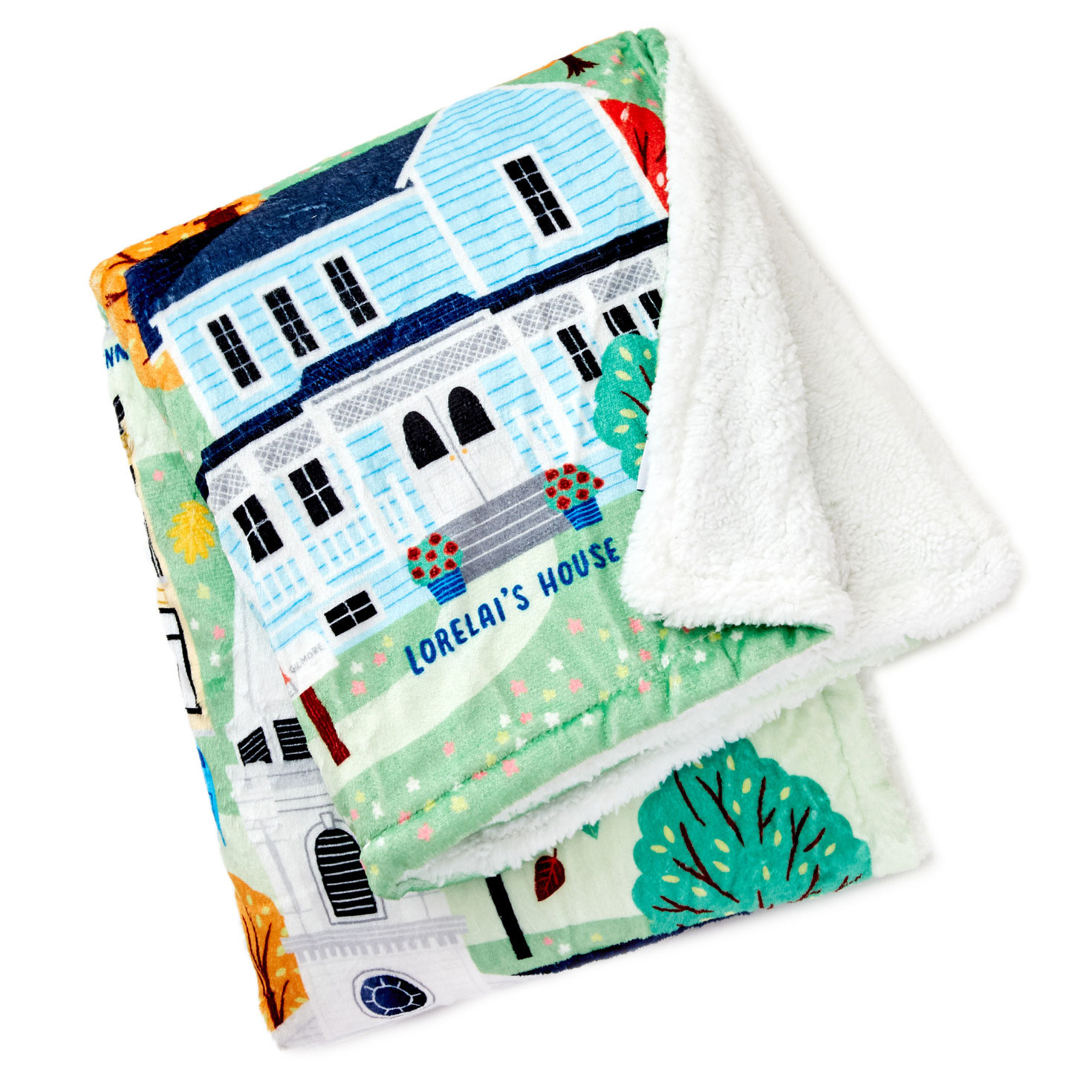 Gilmore Girls Stars Hollow Map Blanket, 50x60 - Pillows & Blankets ...