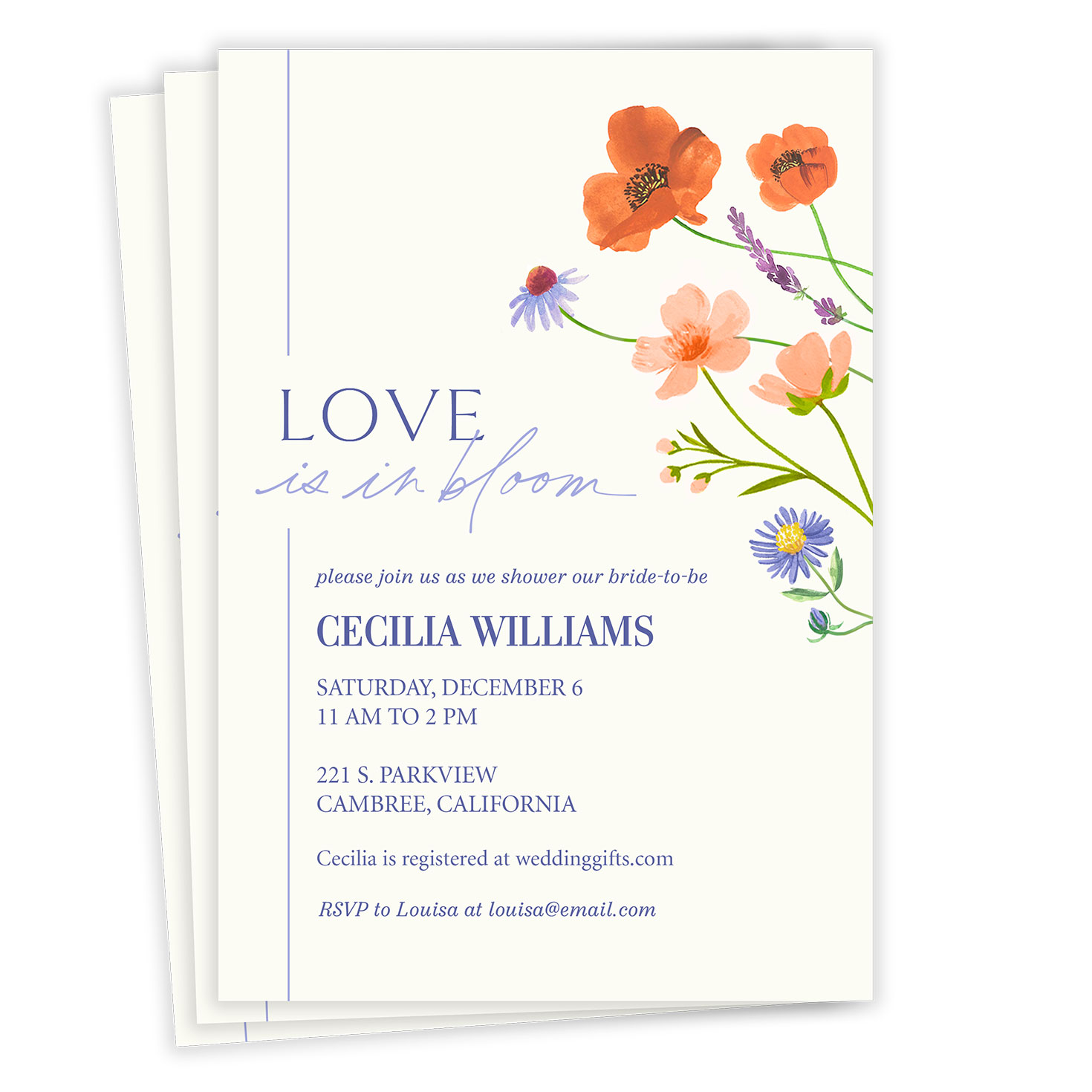 Love Is in Bloom Flat Wedding Shower Invitation - Invitations | Hallmark