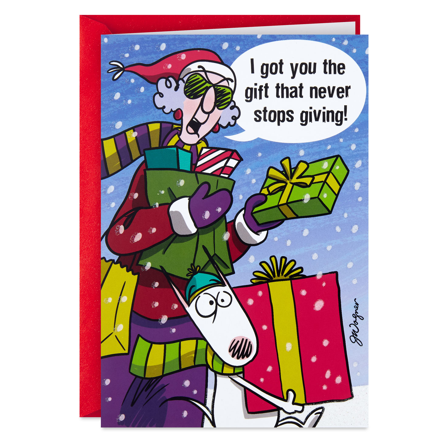 Merry Maxine Christmas Cartoons Maxine™ Too Lazy Funny Pop Up Money