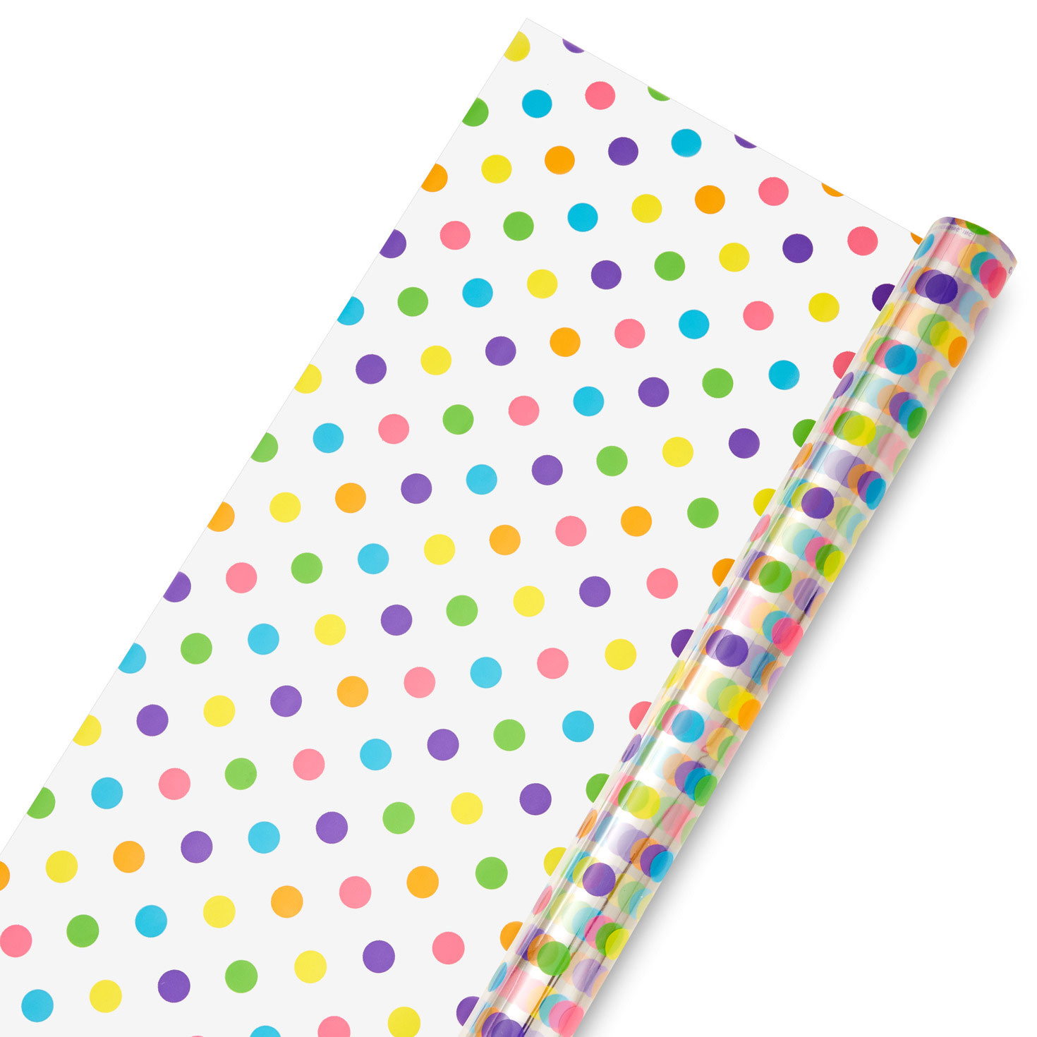 Pastel Dots on Clear Cellophane Gift Wrap Roll, 17.5 sq. ft. - Wrapping ...