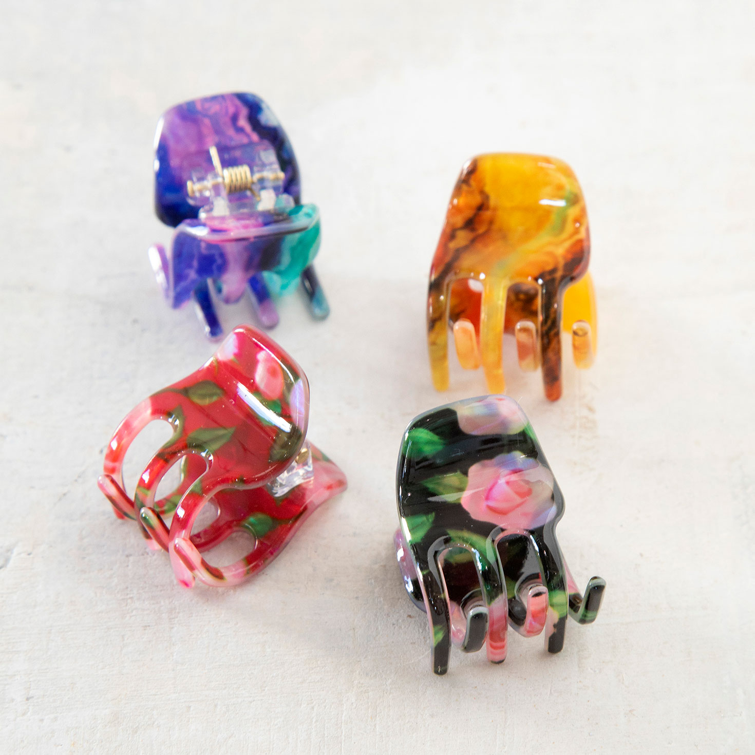 Natural Life Multicolor Mini Hair Clips, Set of 4 - Hair Accessories ...