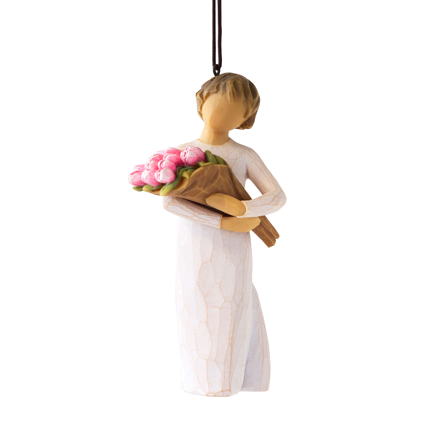 Willow Tree Bright Hope Girl With Bouquet Ornament, 4" - Specialty ...