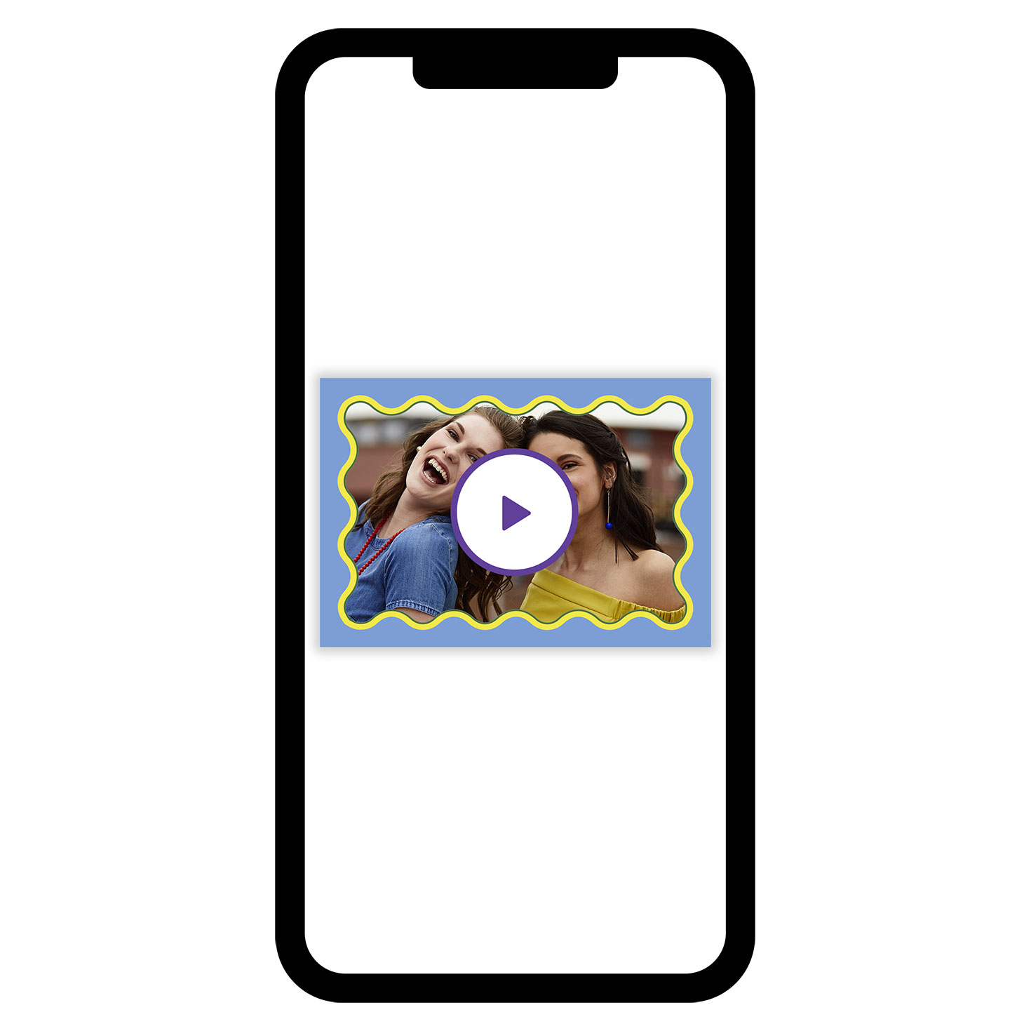 Blue and Yellow Rick Rack Frame eCard - eCards | Hallmark