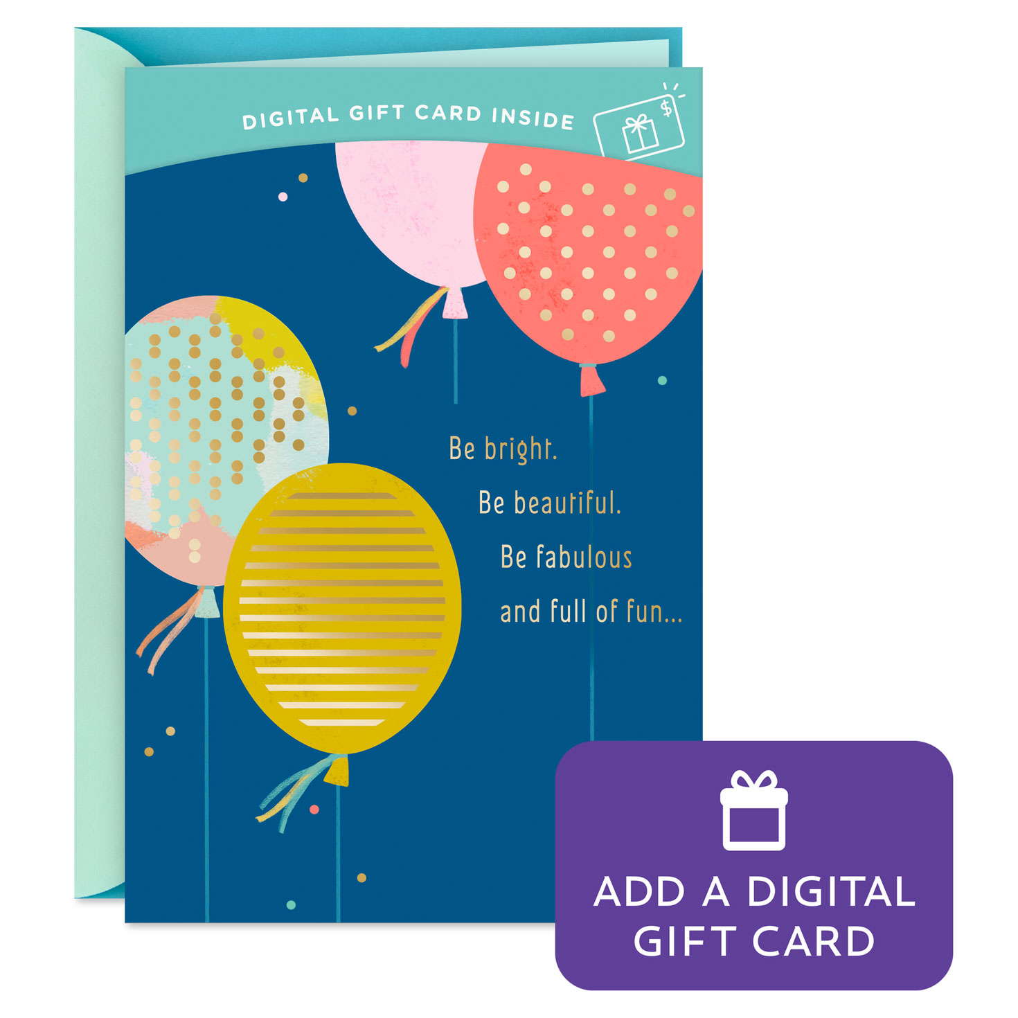 Be Bright, Be Beautiful, Be You Gift Card Greeting Birthday Card ...